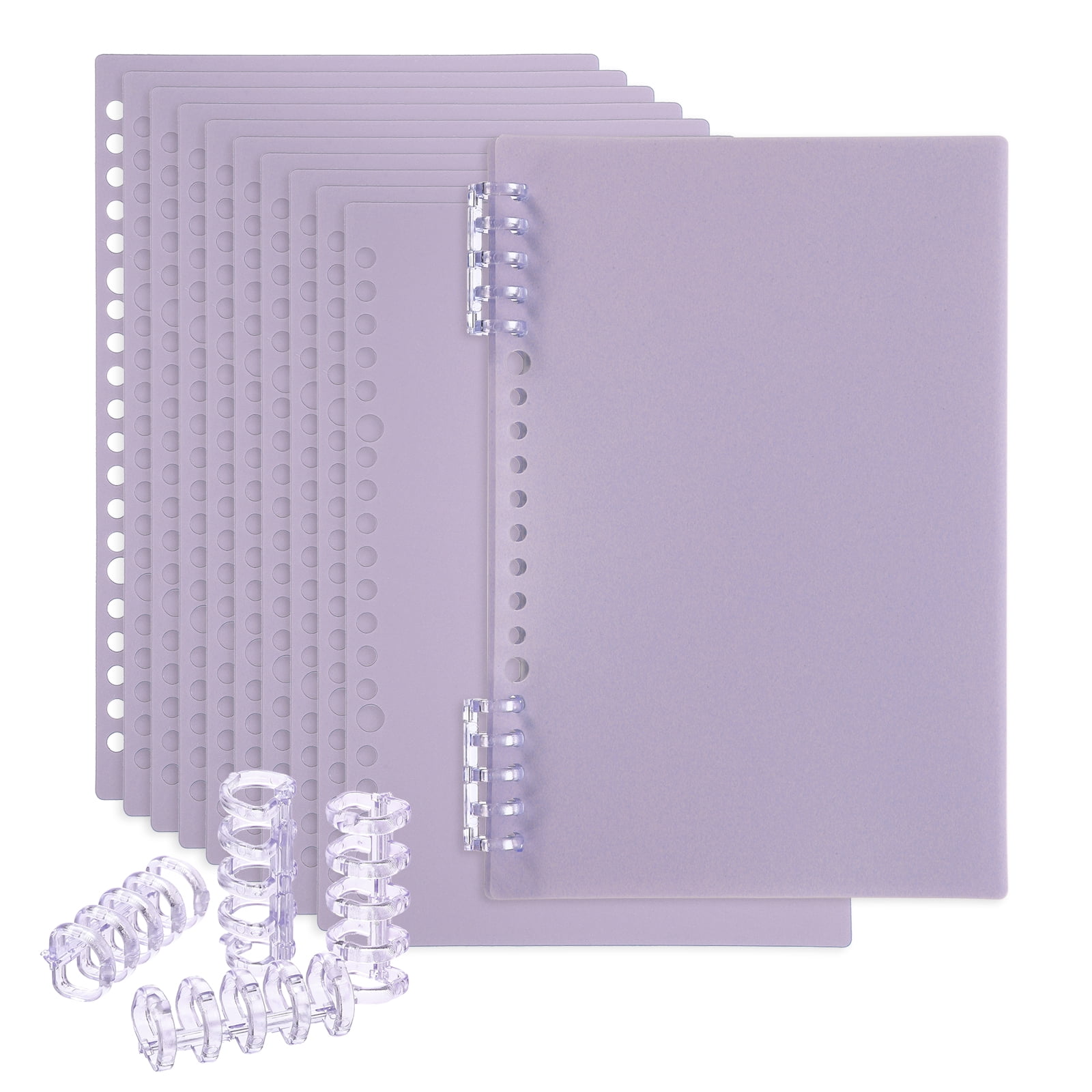 Uxcell 12 Pack Binding Covers, A5(8.4x5.7 Inch) 22 Mil Plastic Notebook ...