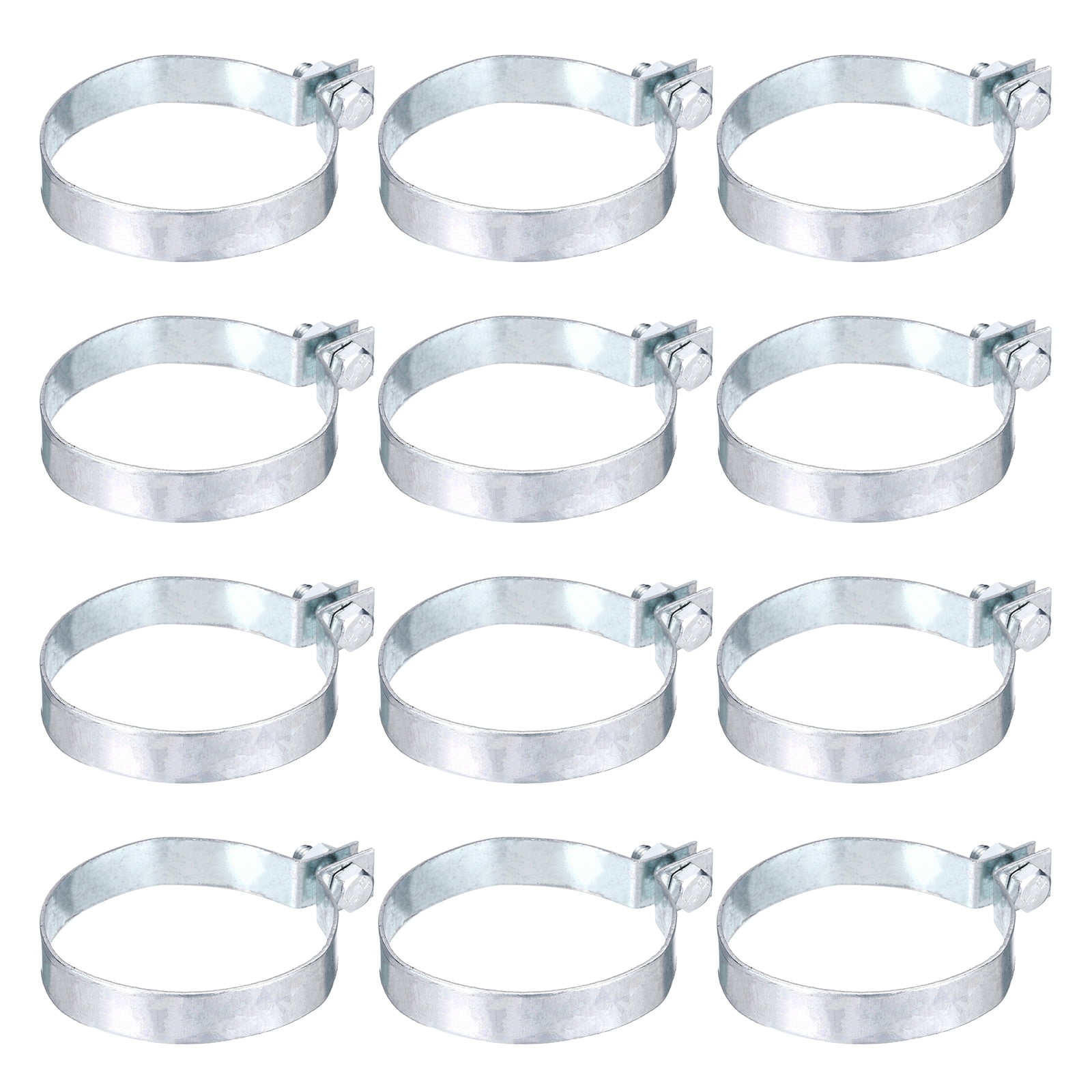 Uxcell 12 Pack Brace Bands Chain Link Fence, Galvanized Steel Tension ...