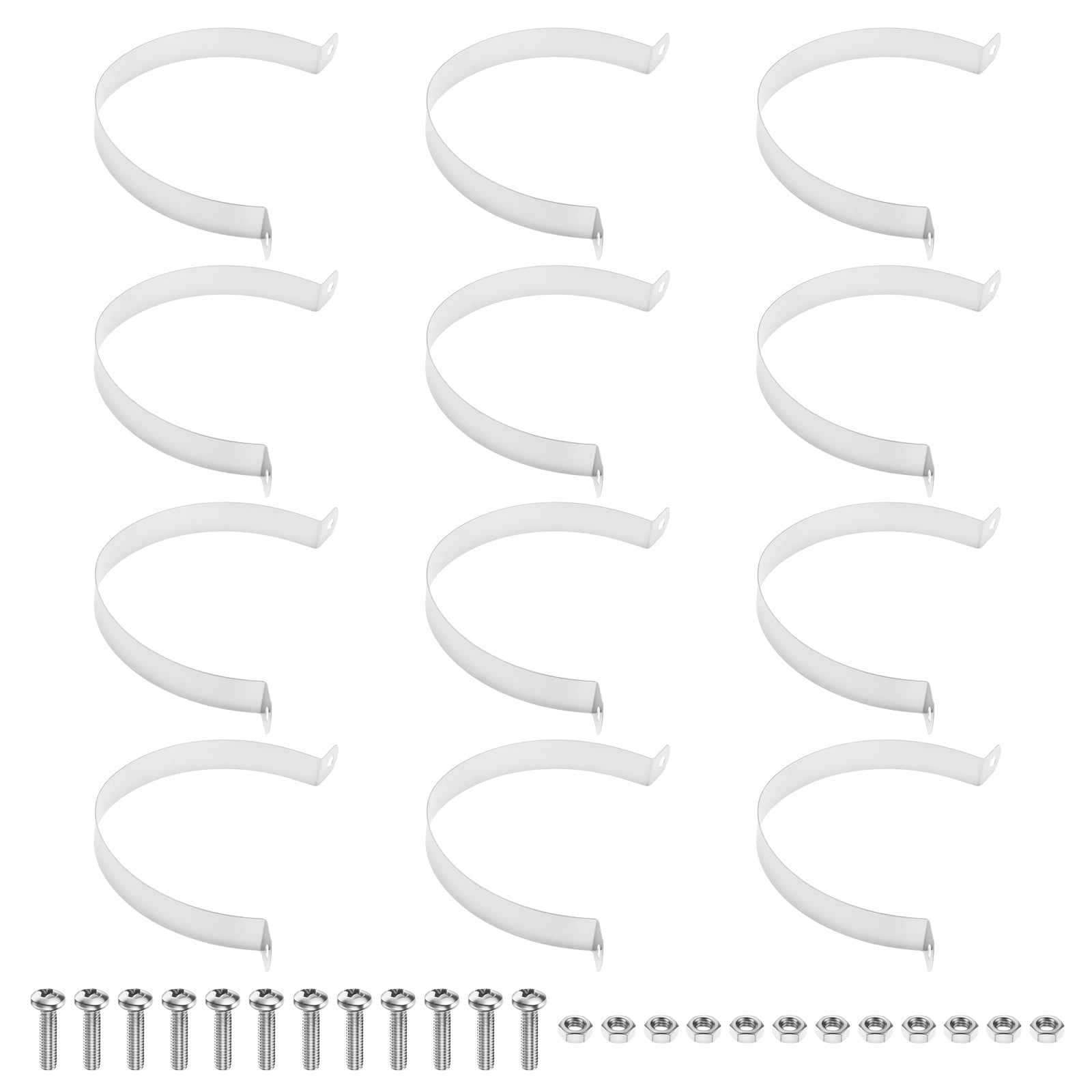 Uxcell 12-Pack Brace Bands Chain Link Fence Parts, 3-1/8 Inch ...