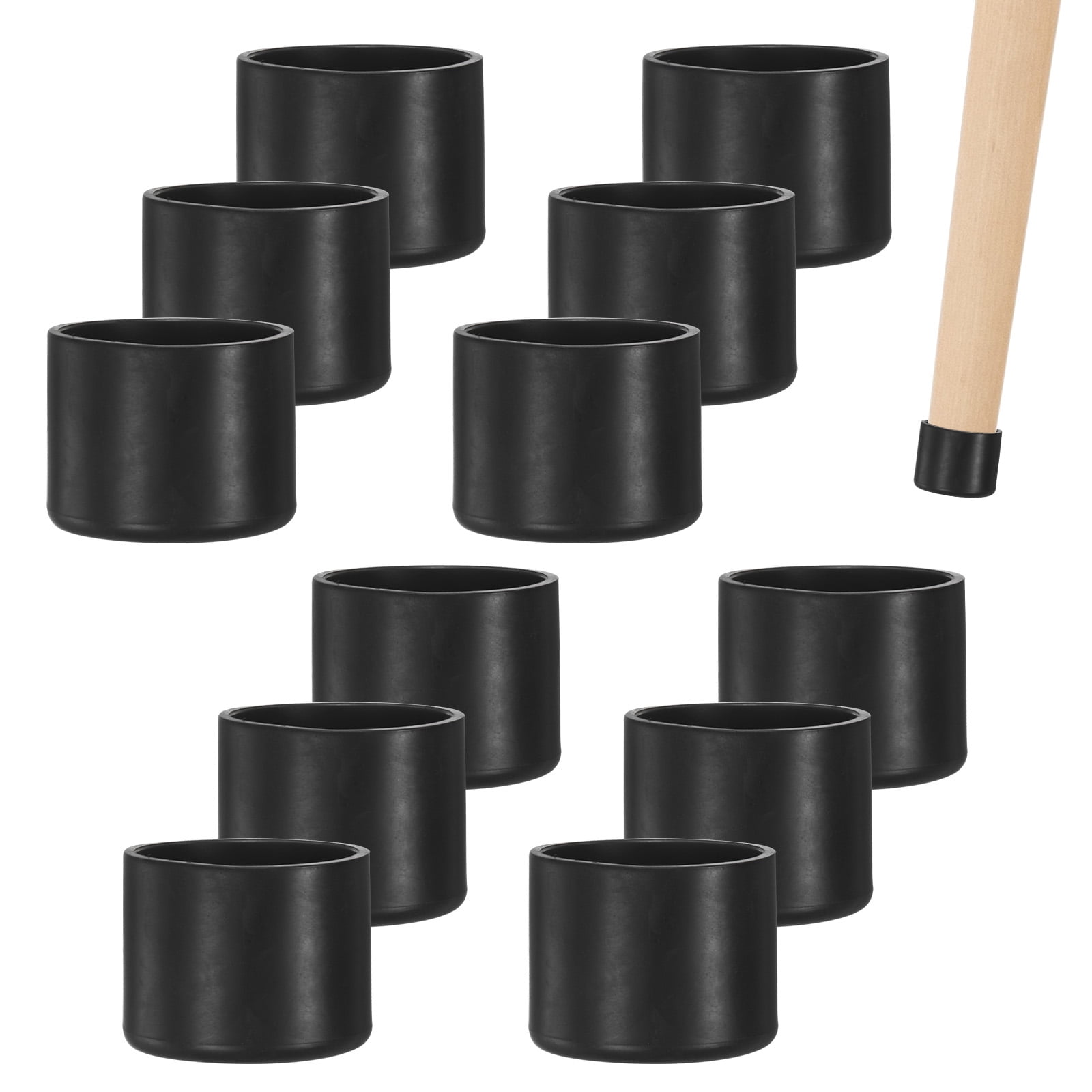 Uxcell 12 Pack Chair Leg Caps 1-3/8 inch Polyvinyl Chloride Chair Leg ...
