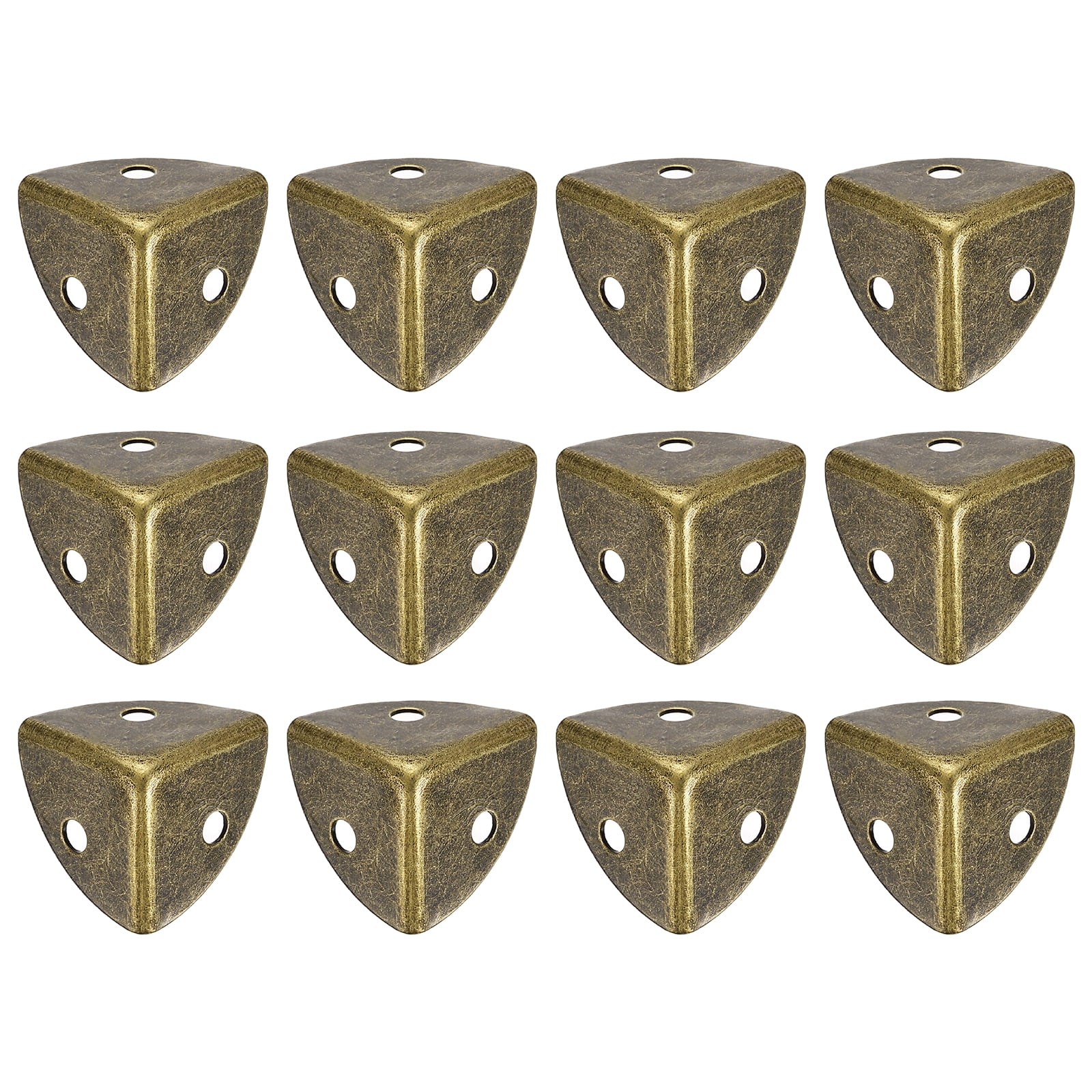 Uxcell 12 Pack Decorative Box Corner Cover, 18mm Metal Edge Guard ...