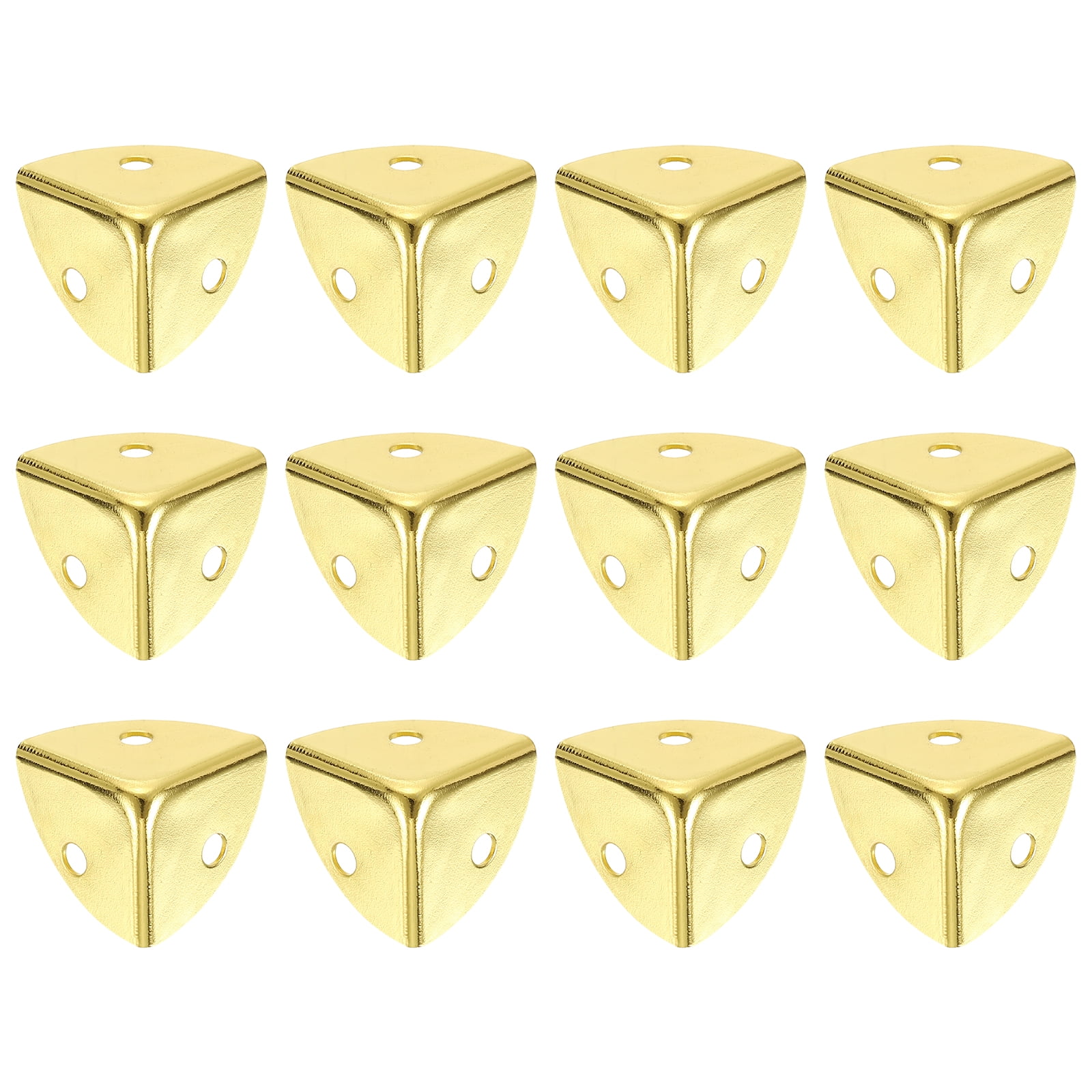 Uxcell 12 Pack Decorative Box Corner Cover, 18mm Metal Edge Guard ...