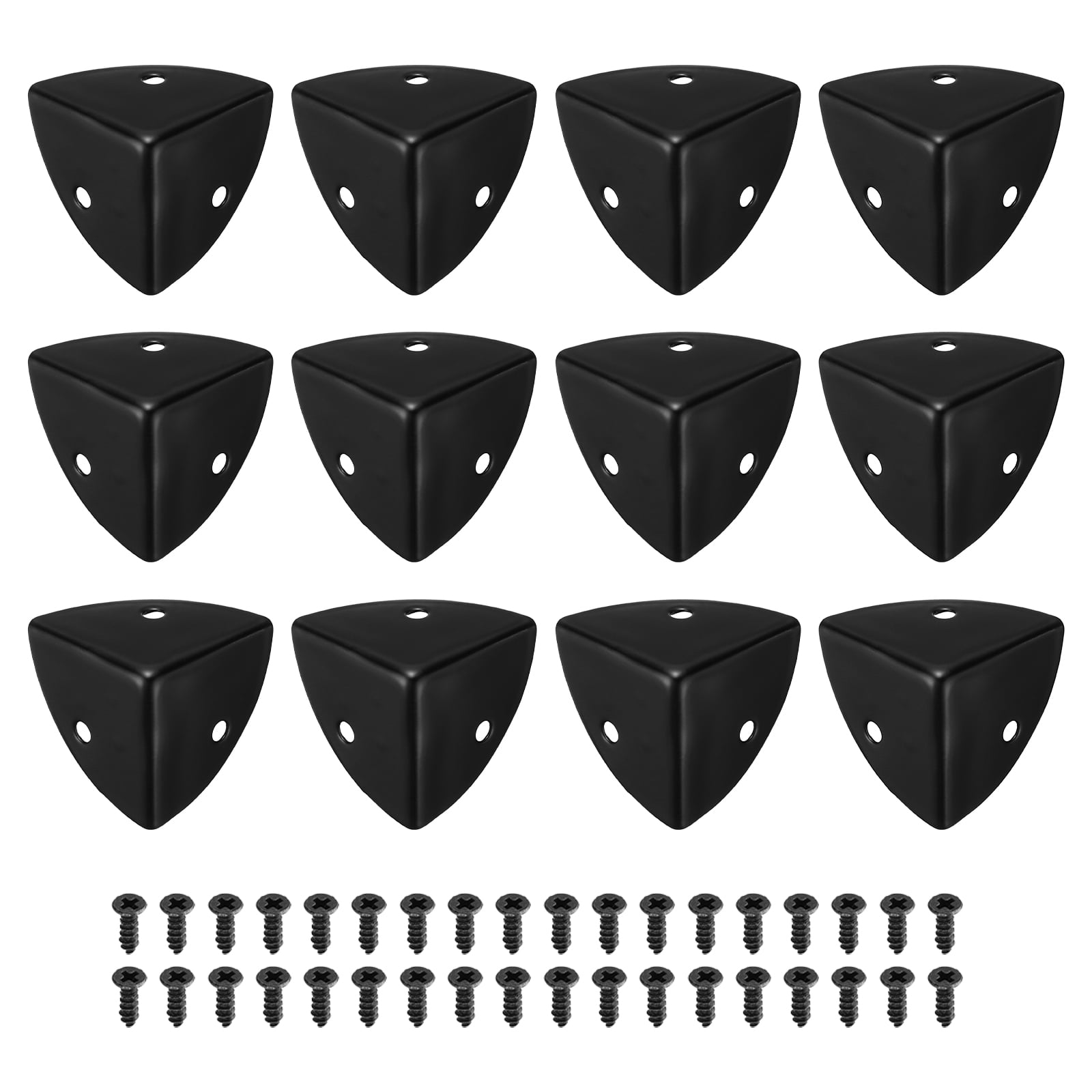 Uxcell 12 Pack Decorative Box Corner Cover, 28mm Metal Edge Guard ...