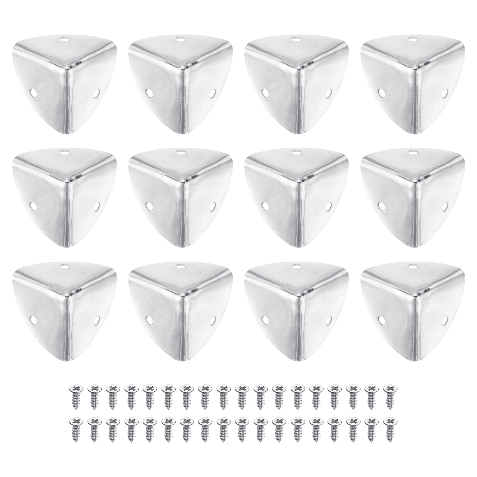 Uxcell 12 Pack Decorative Box Corner Cover, 40mm Metal Edge Guard ...