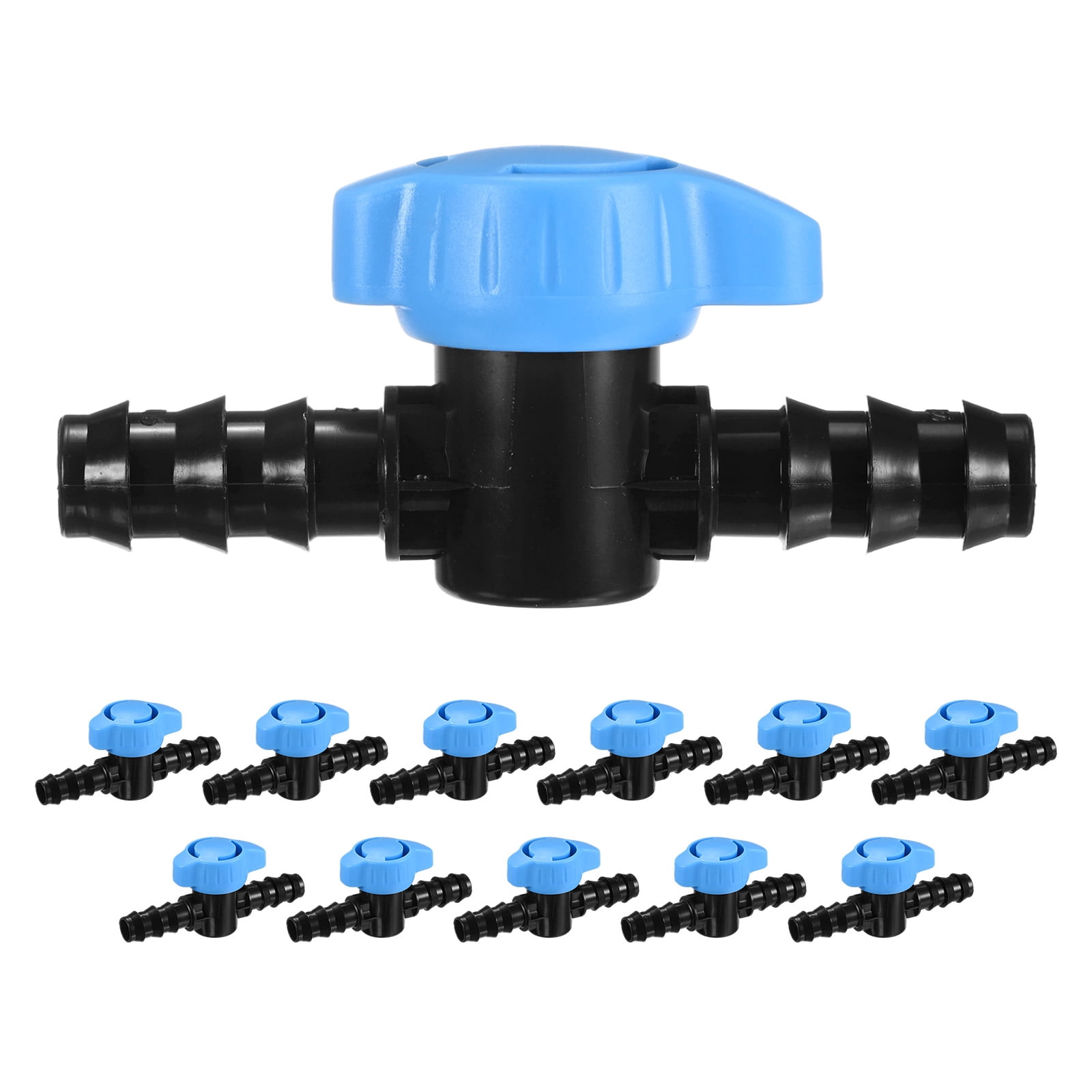 Uxcell 12-Pack Drip Irrigation Shut Off Valves, 5/8 Inch Barbed Flow ...