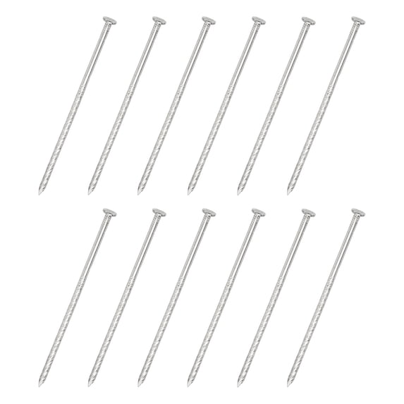 Uxcell 12 Pack Fence Deck Nails, 6 Inch 304 Stainless Steel Spiral Deck ...