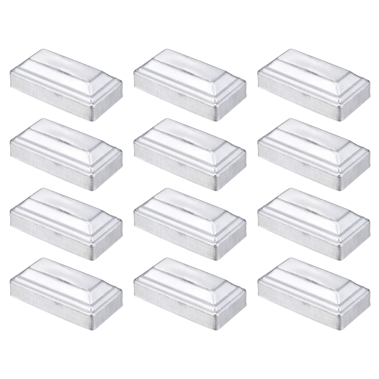 Uxcell 12 Pack Fence Post Cap Fit 3.2" x 1.6" OD Pipe, Galvanized Steel ...
