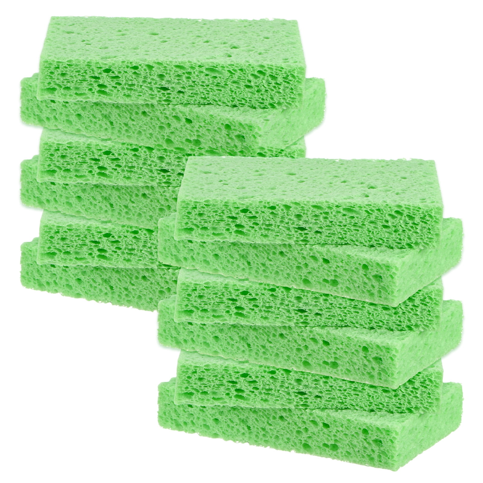 Uxcell 12-Pack Kitchen Sponges, Condense Eco Cellulose Non-Scratch ...