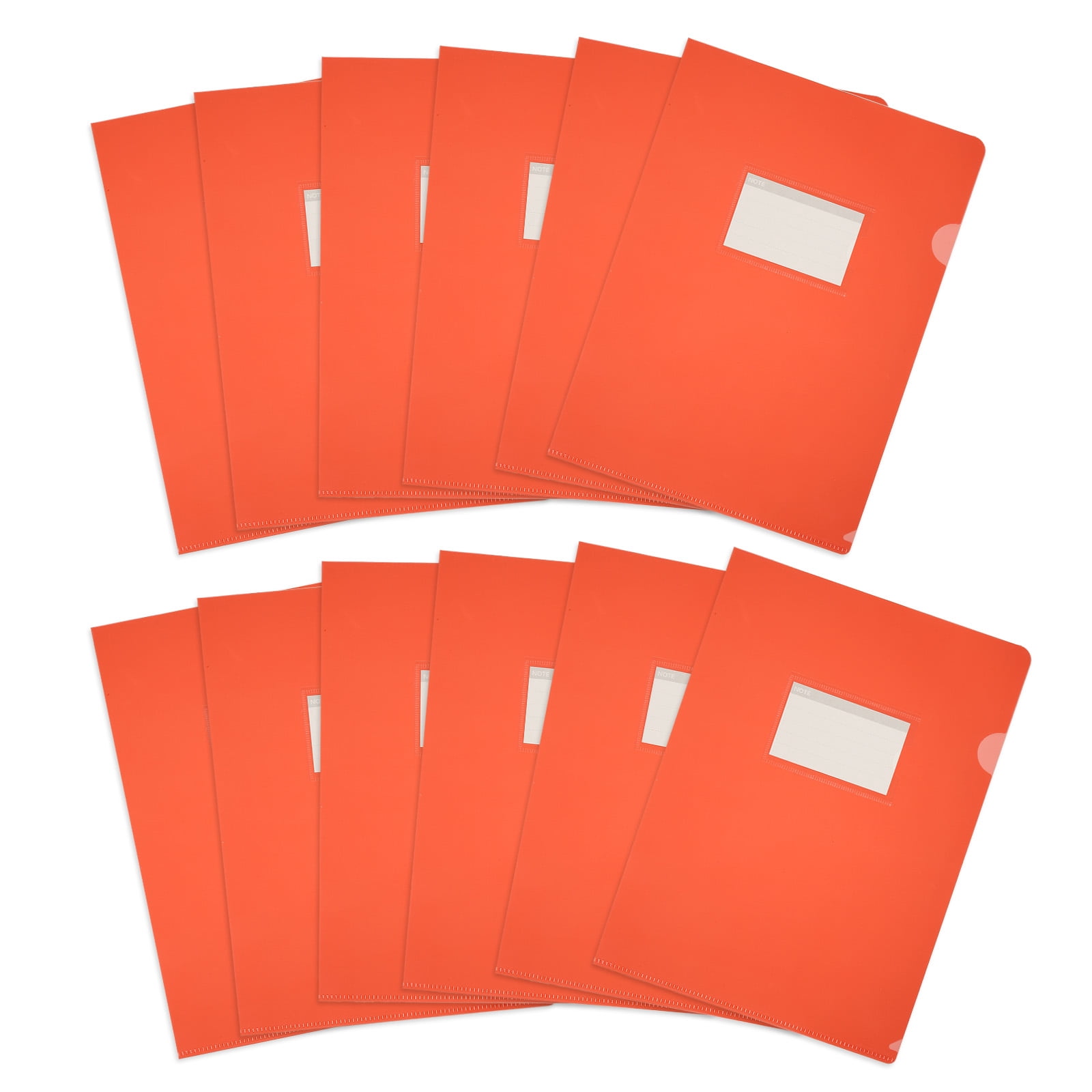 Uxcell 12 Pack L-Type Plastic Folders, Letter Size Clear Folders for ...