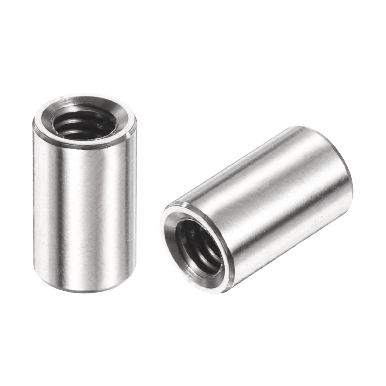 Uxcell 12 Pack M4 Round Connector Nuts, 304 Stainless Steel Coupling ...