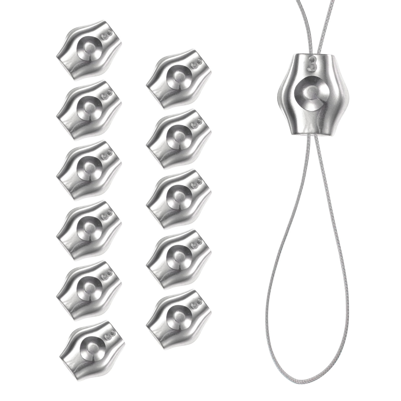 Uxcell 12-Pack M4 Wire Rope Clips Duplex Double Bolt Stainless Steel ...