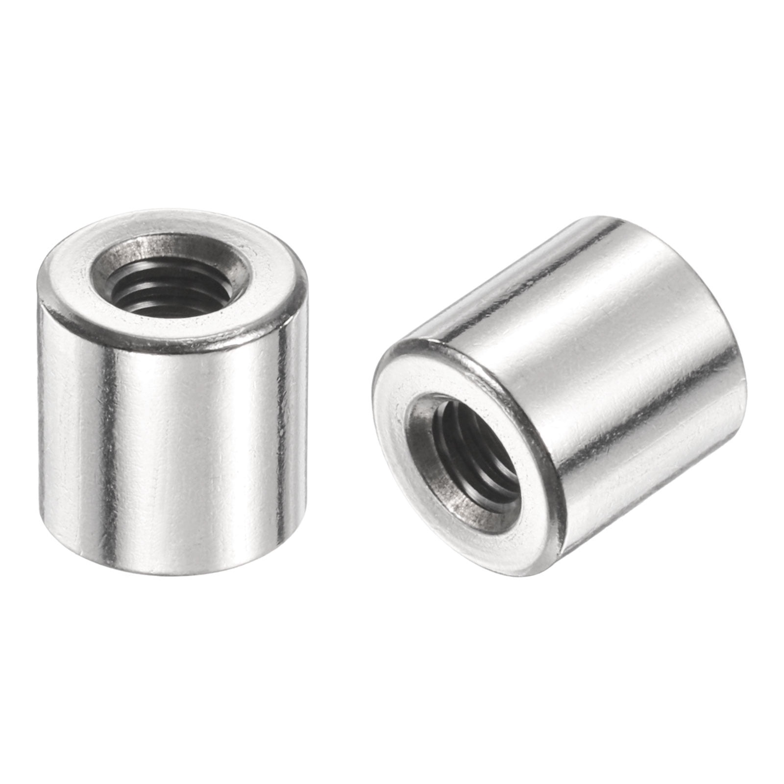 Uxcell 12 Pack M5 Round Connector Nuts, 304 Stainless Steel Coupling ...