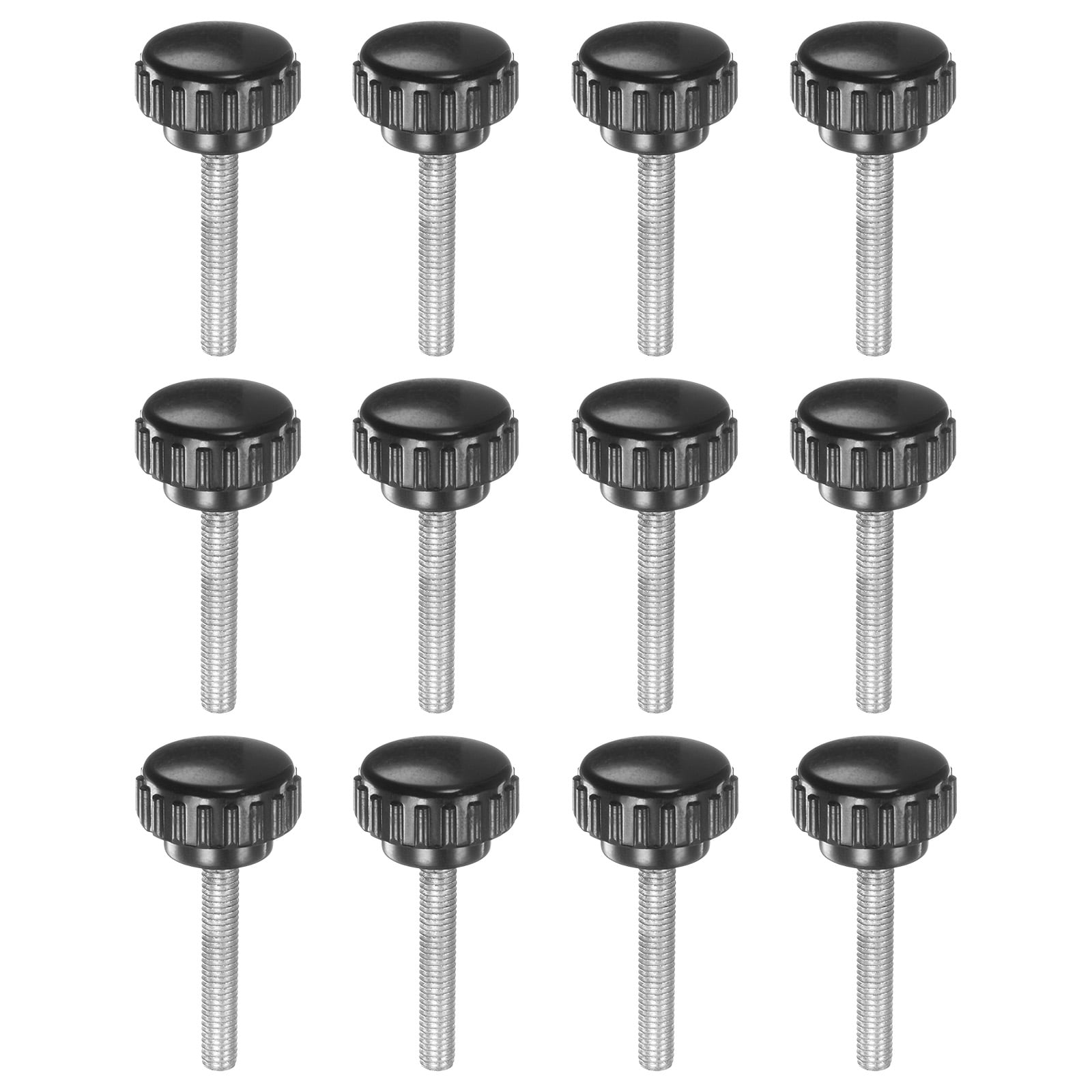 Uxcell 12 Pack M5 x 30mm Male Thread 20mm Knurled Grip Clamping Knobs ...