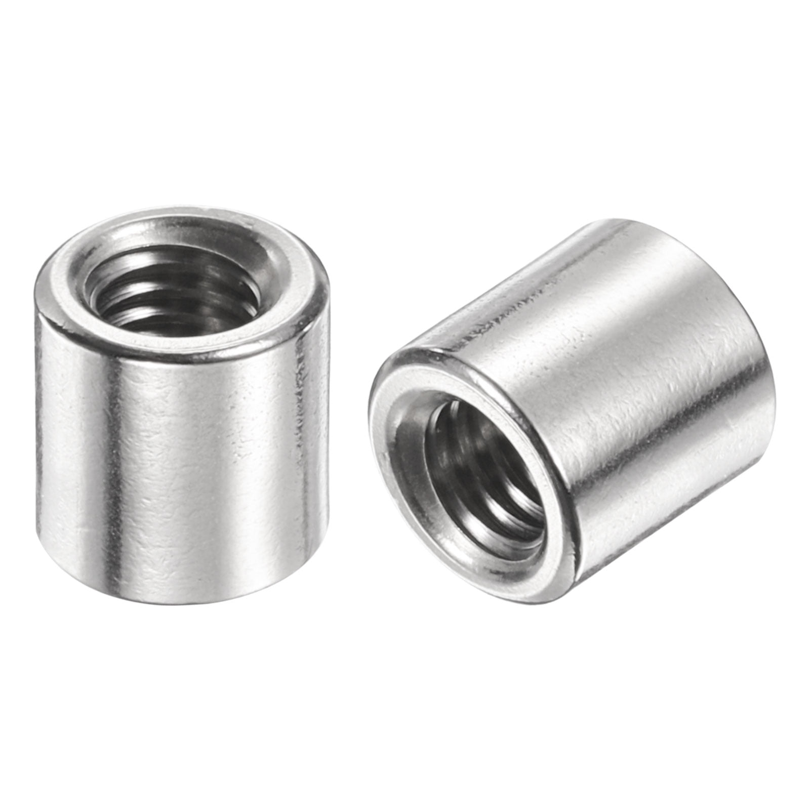 Uxcell 12 Pack M6 Round Connector Nuts, 304 Stainless Steel Coupling ...
