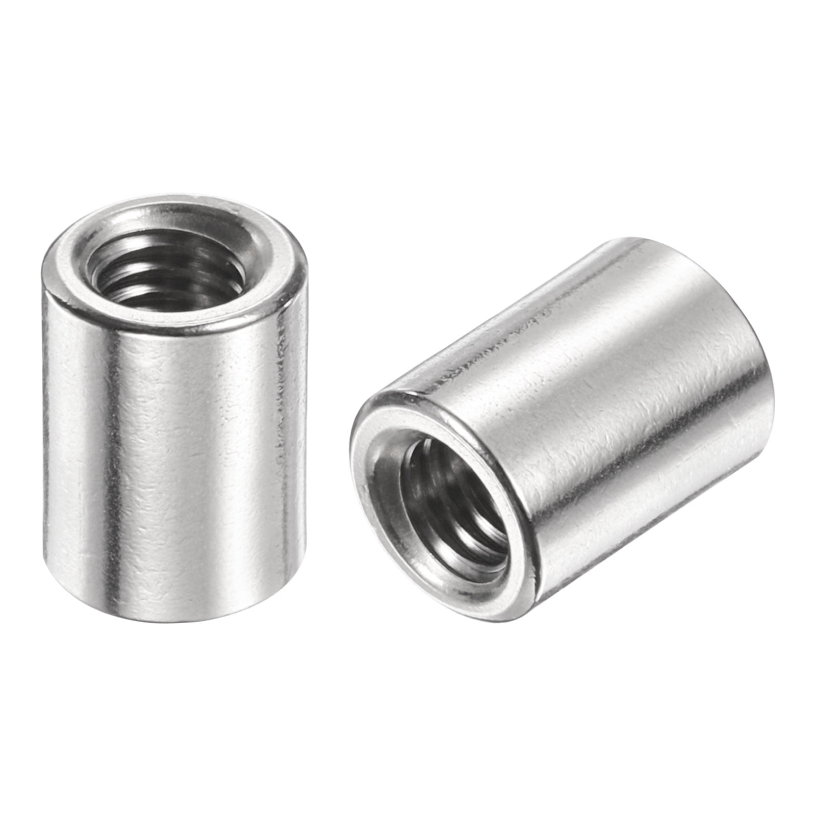 Uxcell 12 Pack M6 Round Connector Nuts, 304 Stainless Steel Coupling ...