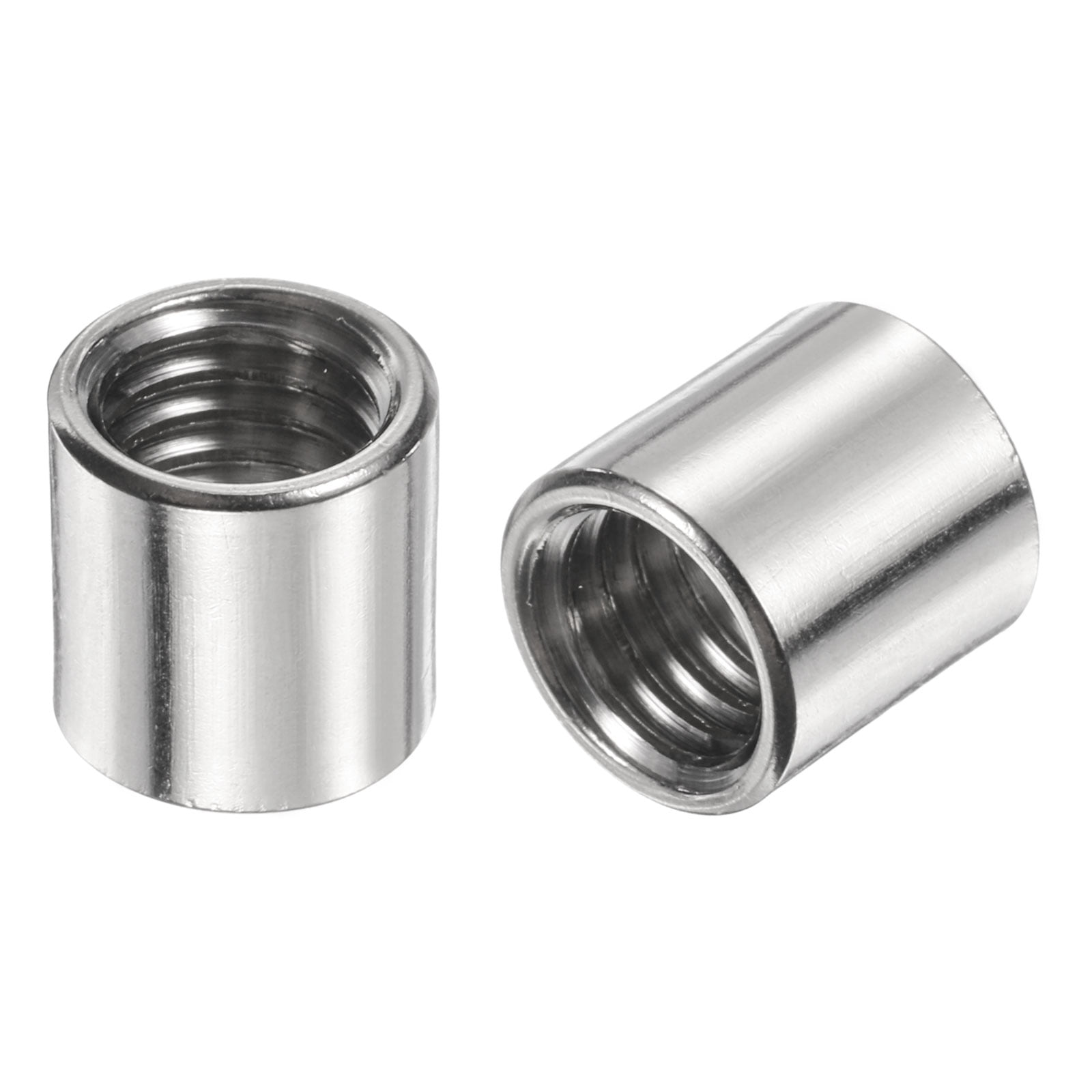 Uxcell 12 Pack M8 Round Connector Nuts, 304 Stainless Steel Coupling ...