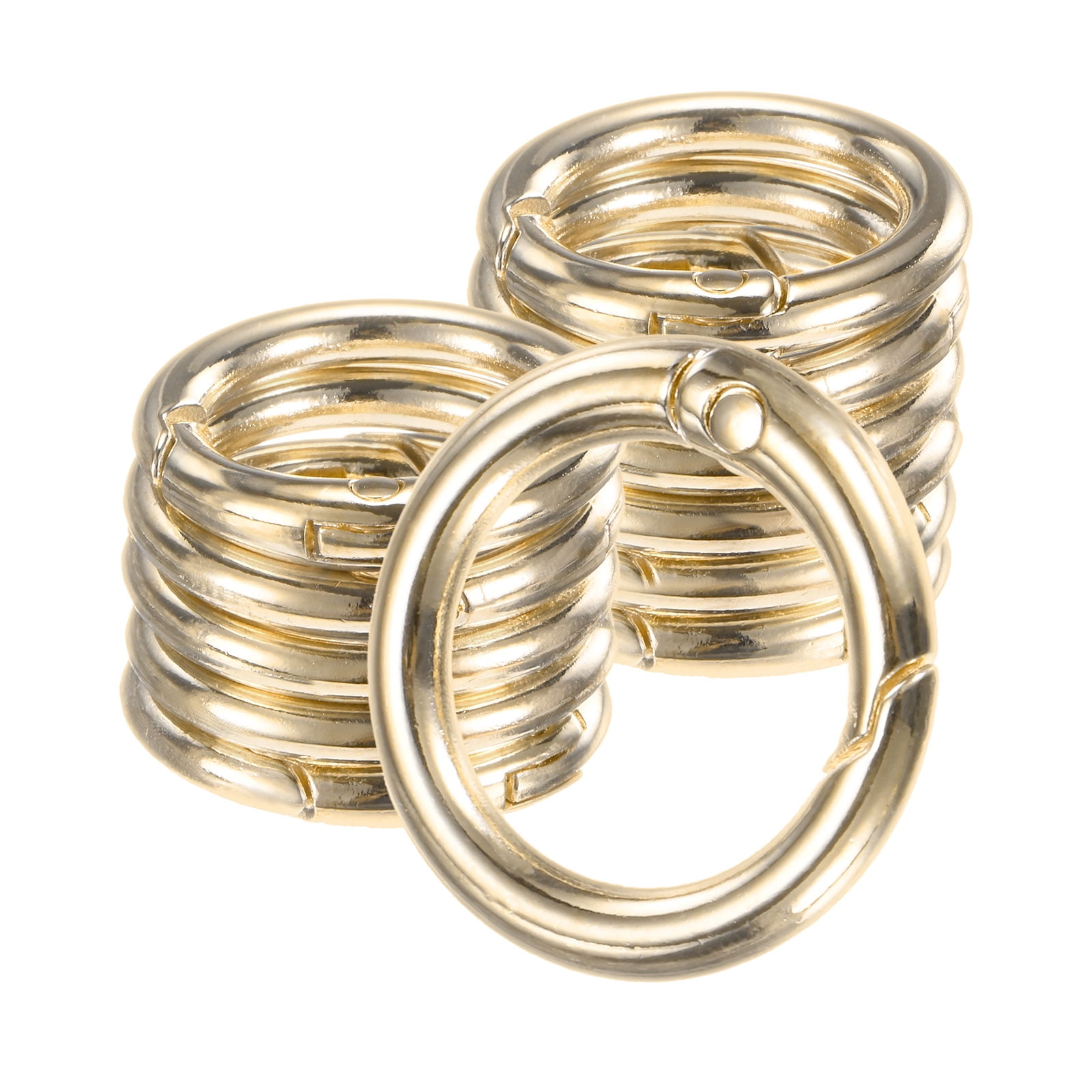 Uxcell 12-Pack Metal Spring O Rings, 5/8" Zinc Alloy Spring Keyring ...