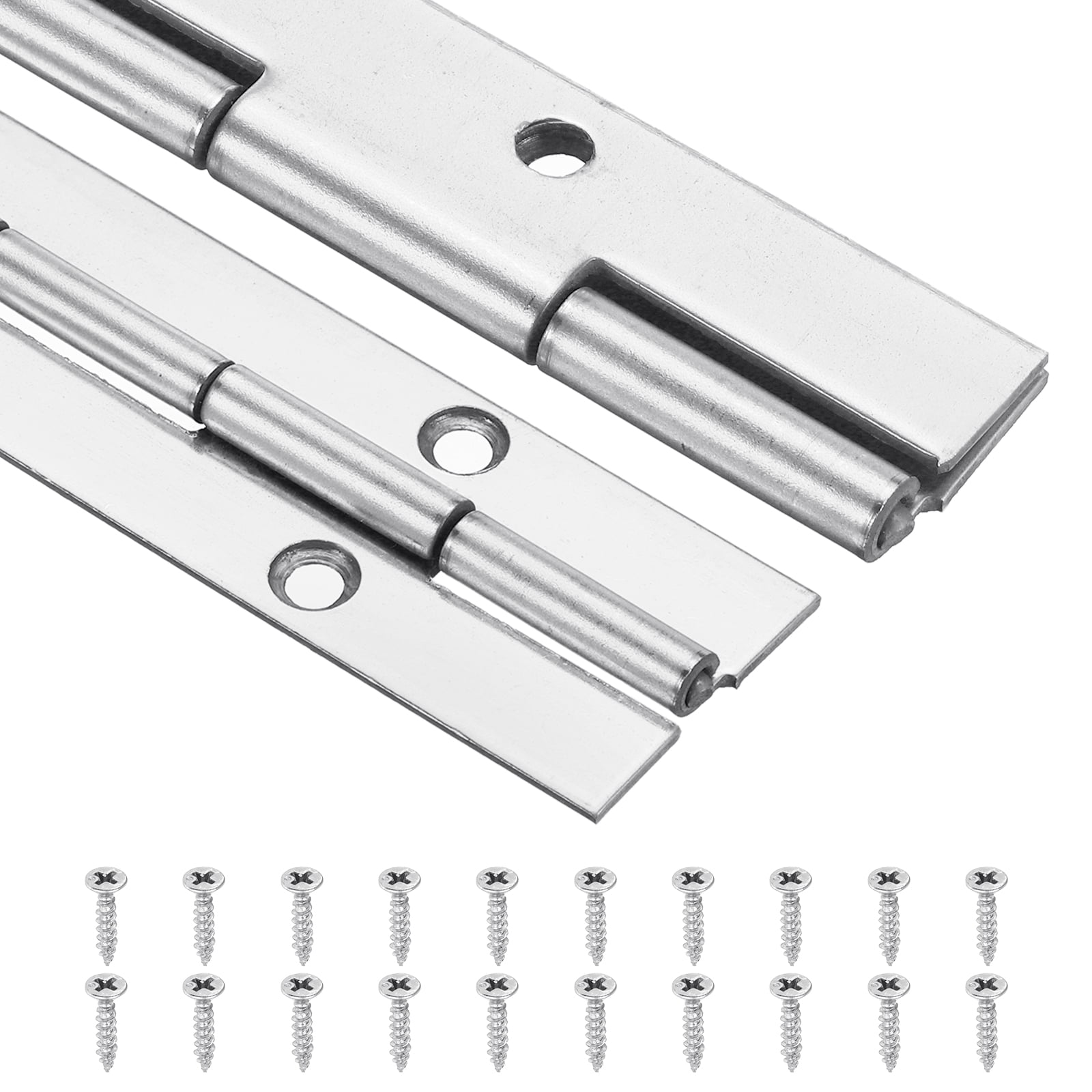 Uxcell 12 Pack Piano Hinge, 12"x1.2" Stainless Steel Continuous & Piano Hinges, Silver - Walmart.com