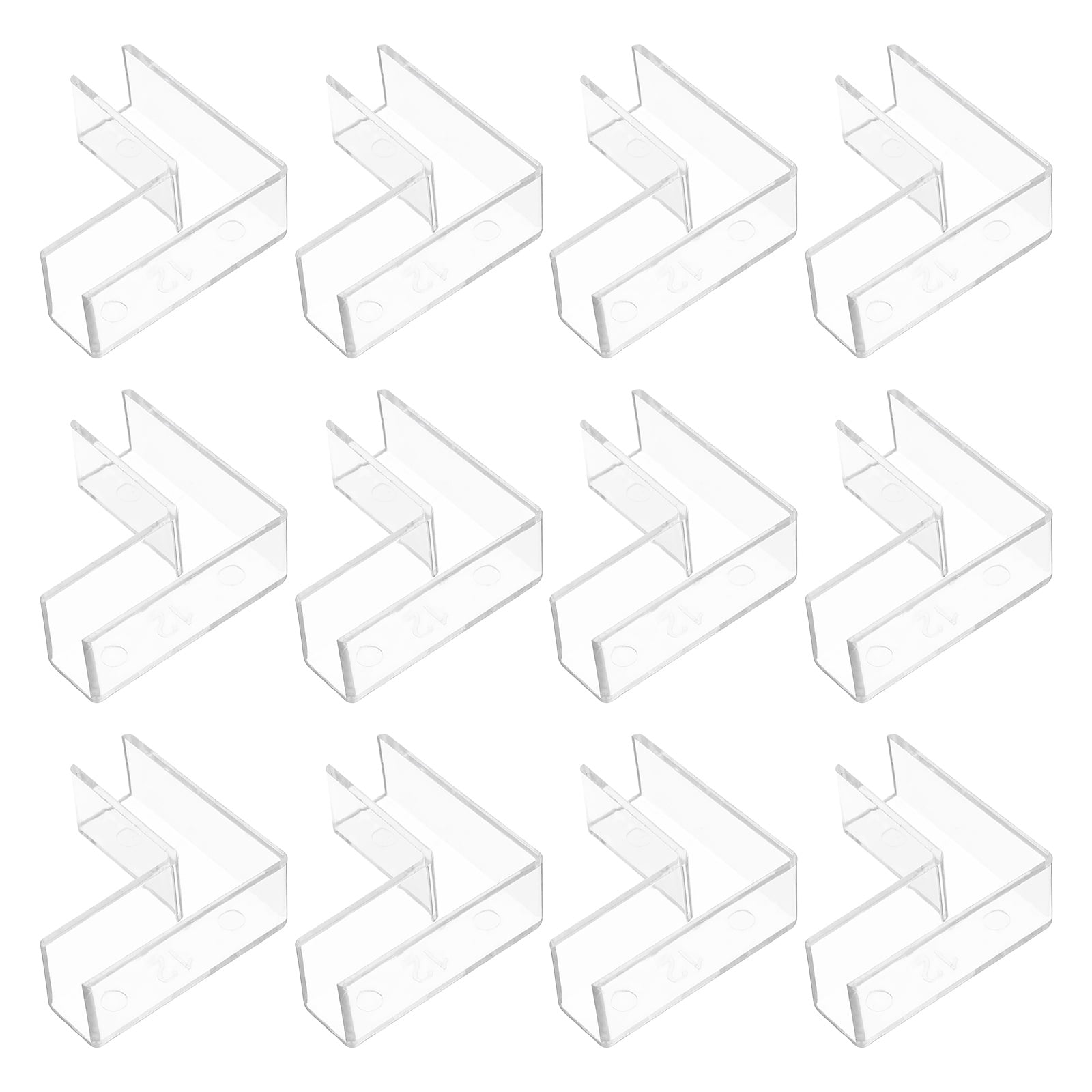Uxcell 12 Pack Plastic Glass Connector, Suitable for 12mm Thick L ...