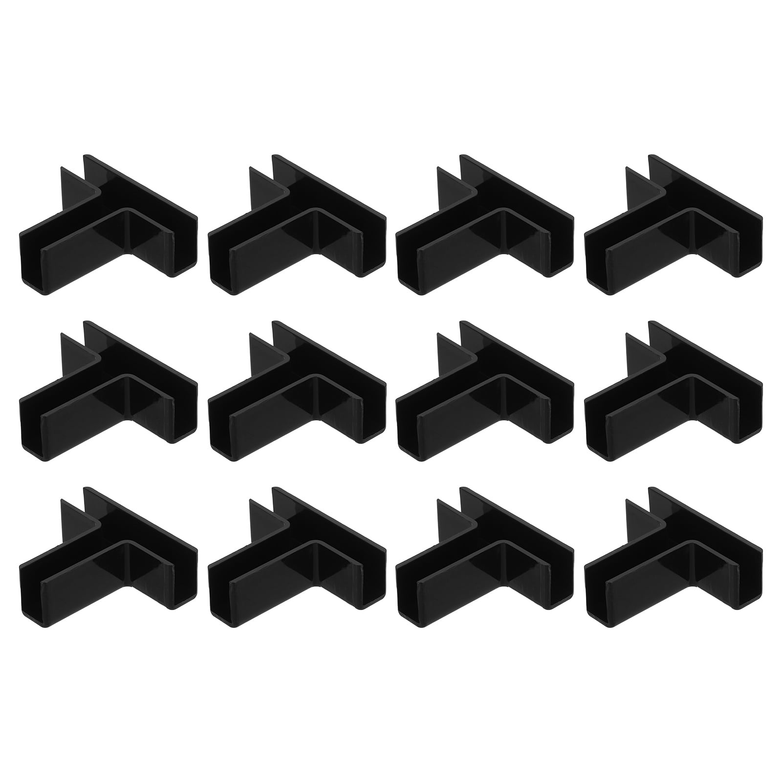 Uxcell 12 Pack Plastic Glass Connector, Suitable for 8mm Thick T Shaped ...