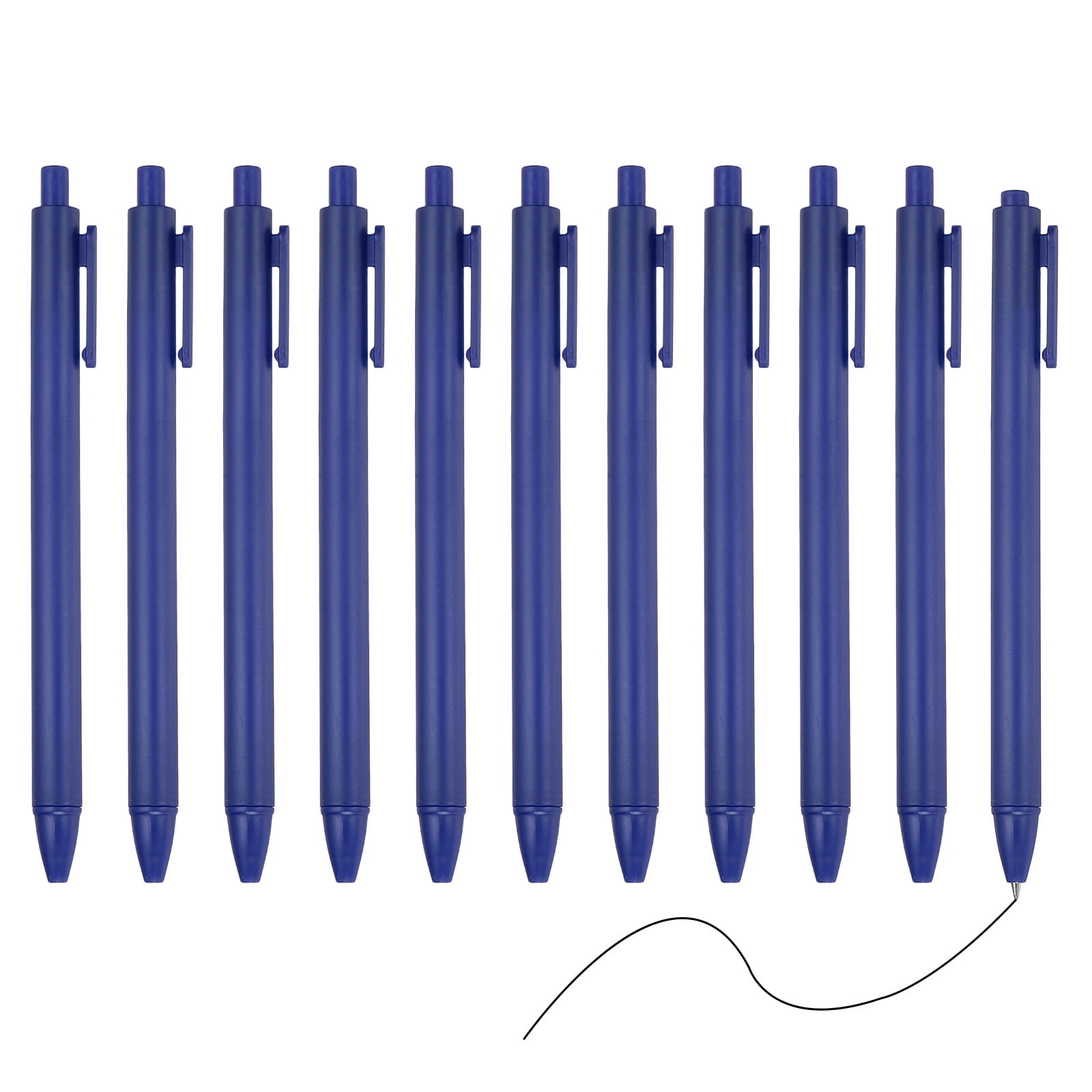 Uxcell 12 Pack Retractable Ballpoint Gel Pens, 0.5mm Fine Point Black ...