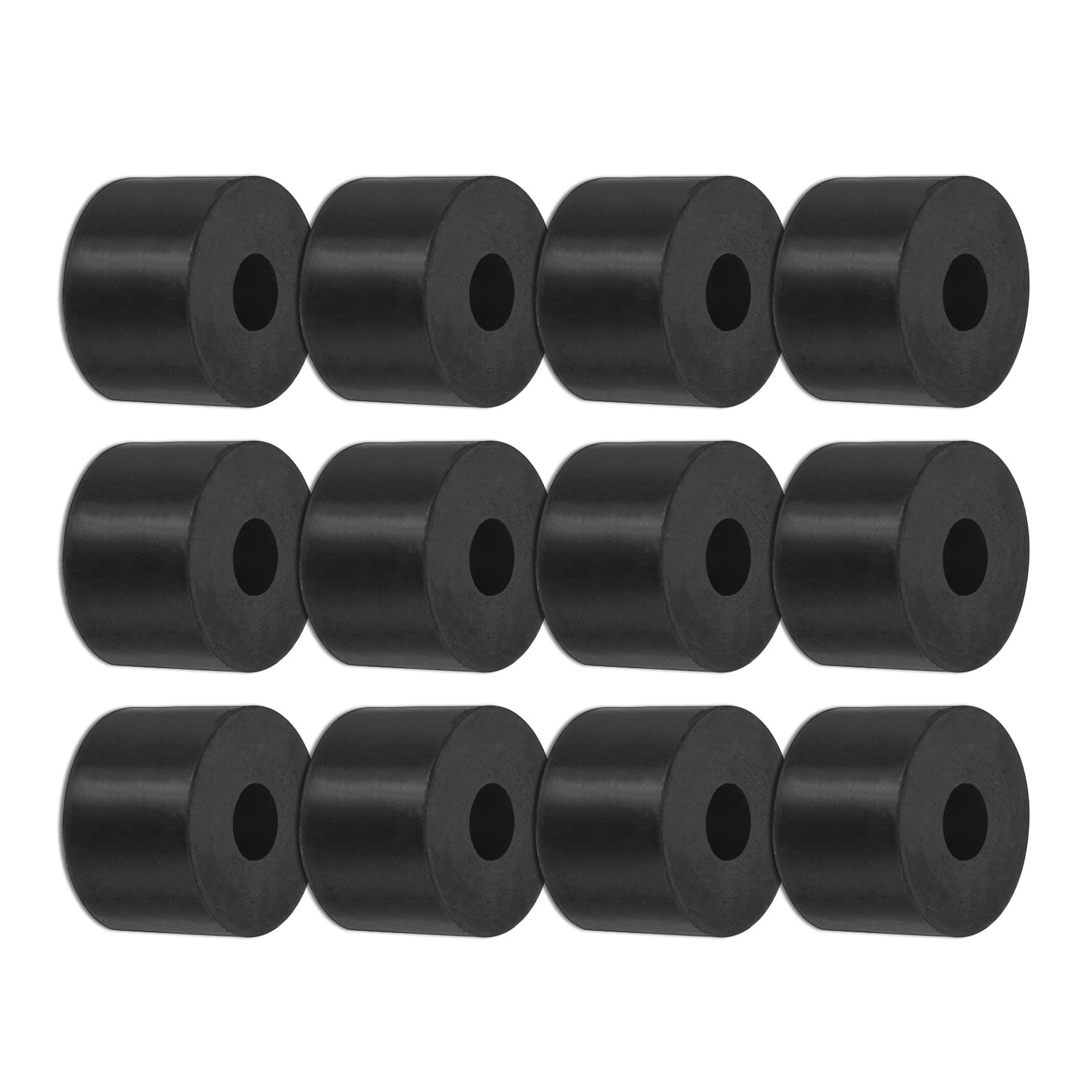 Uxcell 12-Pack Rubber Isolation Washers, 1.2" OD 0.4" ID 0.8" Thick for ...