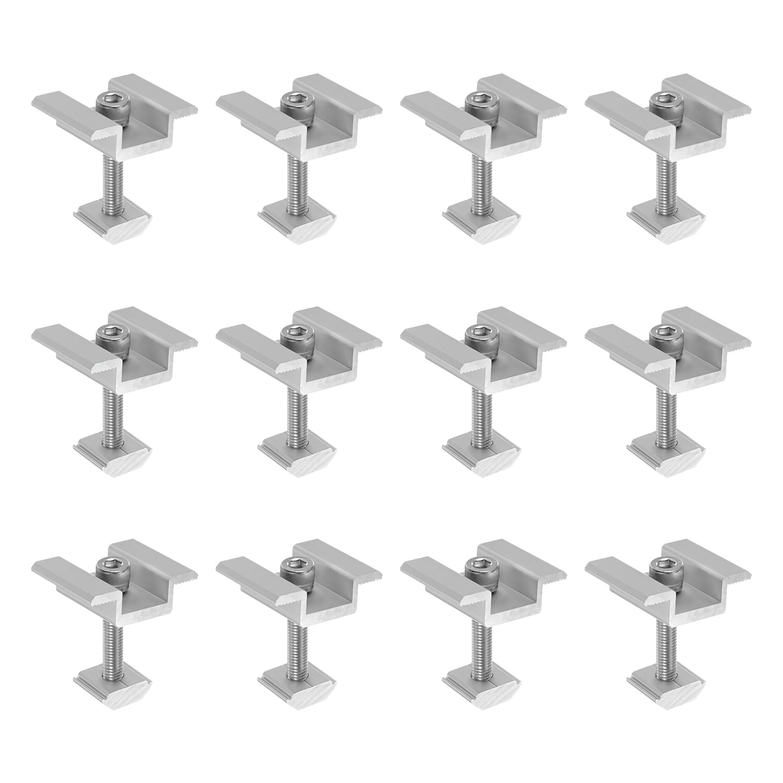 Uxcell 12-Pack Solar Panel Mount Mid Clamps 40mm PV Panel Bracket ...