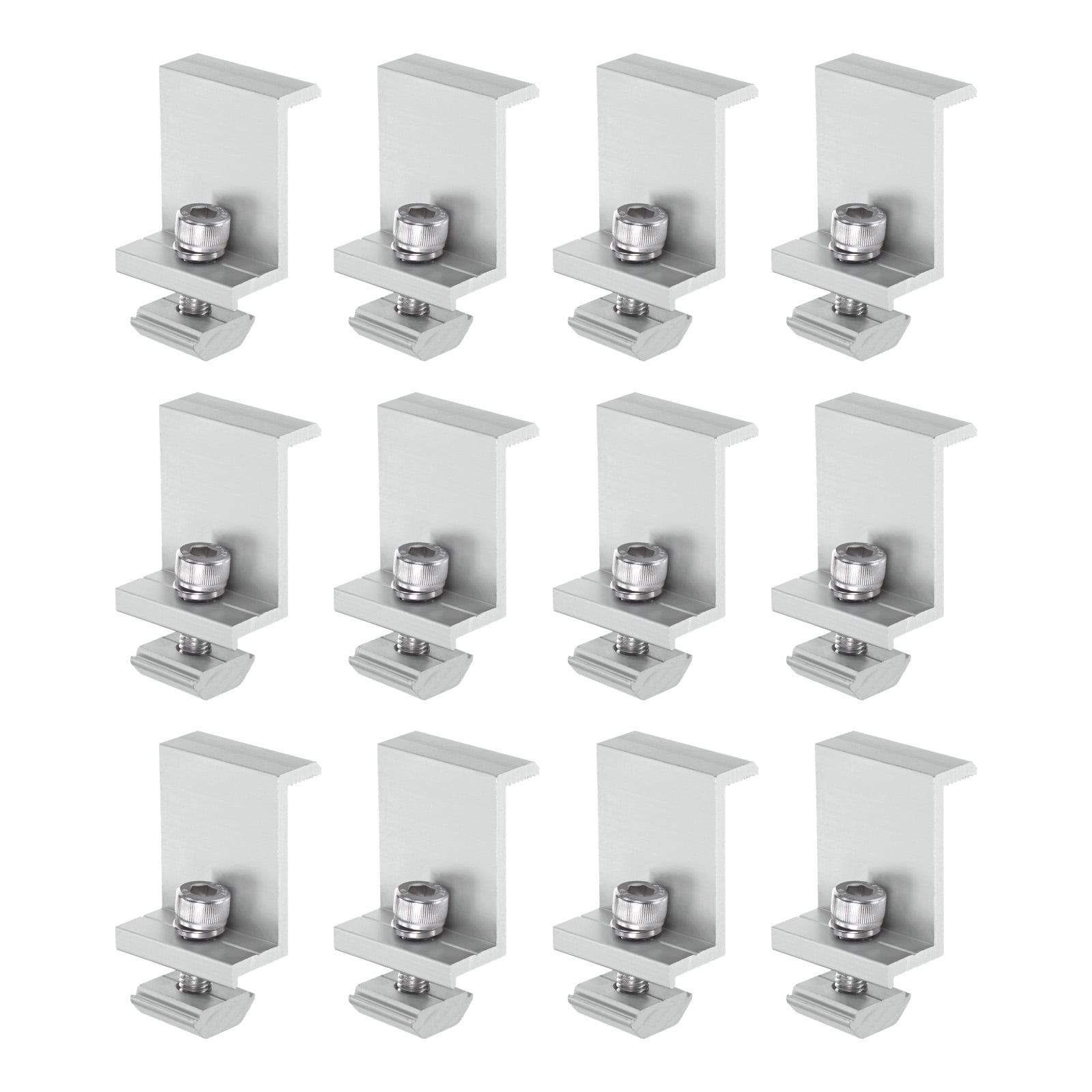 Uxcell 12-Pack Solar Panel Mounting 45mm Z Clip Lightweight Corrosion ...