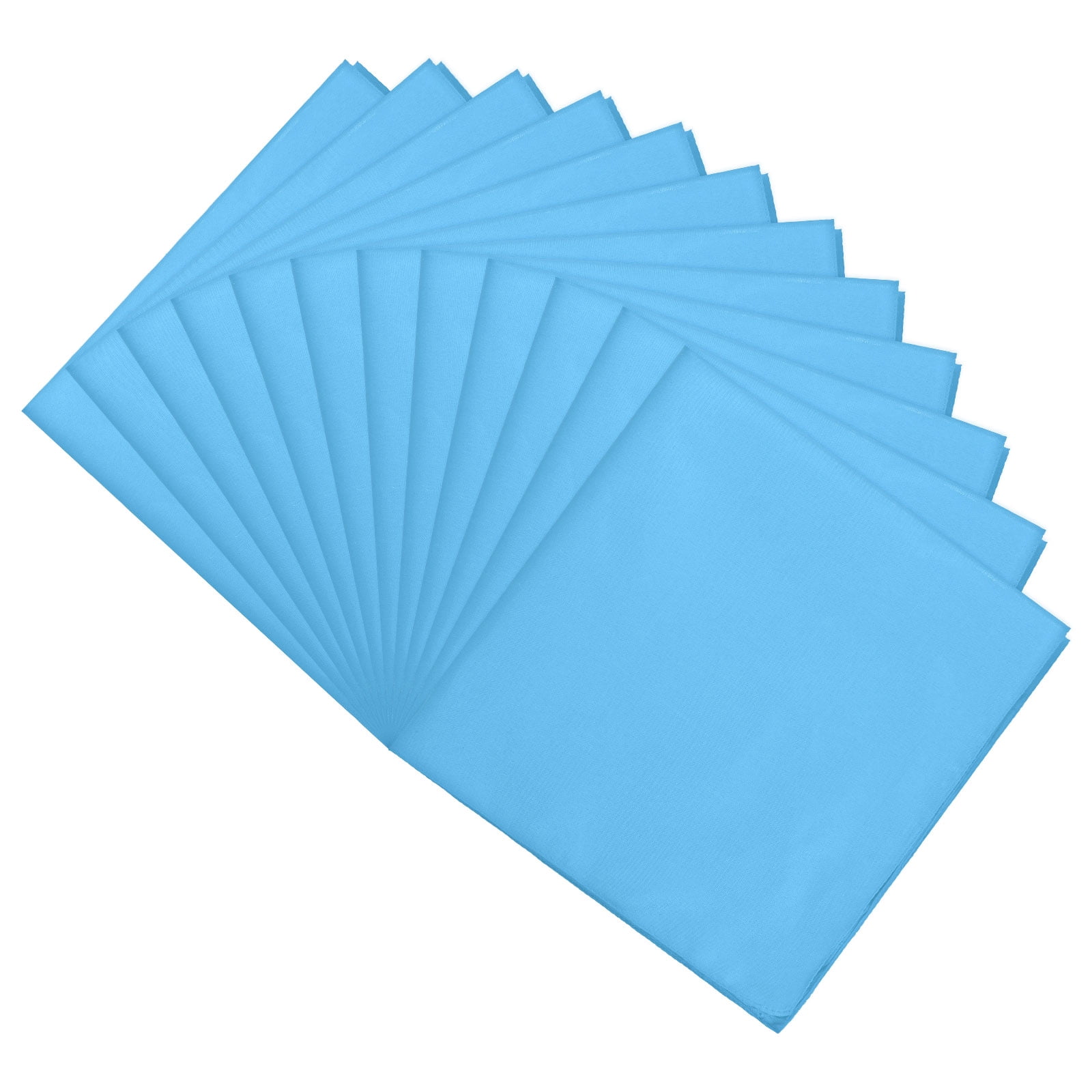 Uxcell 12-Pack Solid Color Bandanas, 21 Inch/54cm Polyester Soft ...