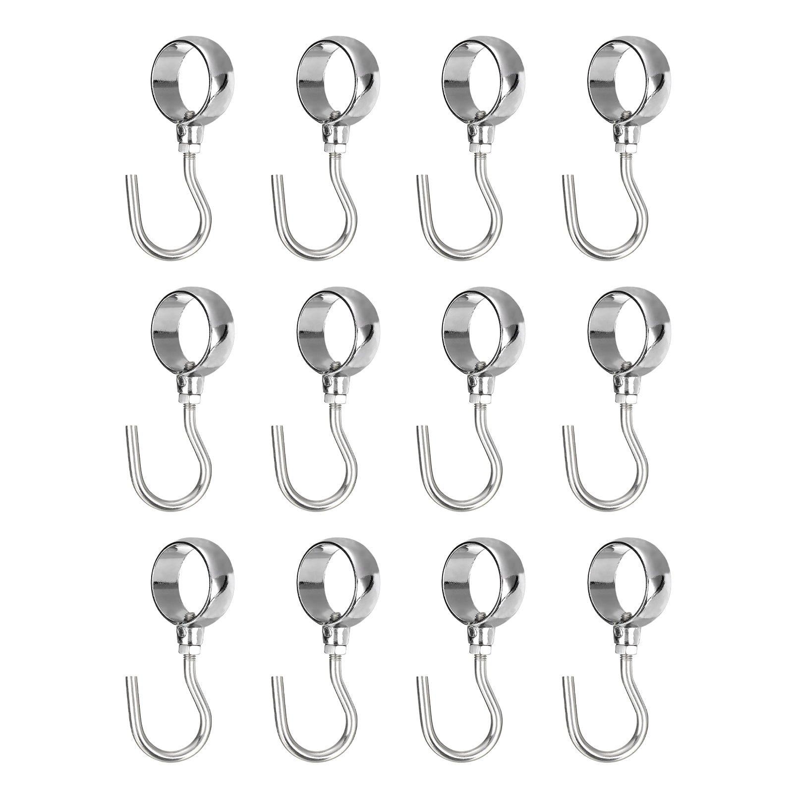 Uxcell 12 Pack Stainless Steel 25mm Inner Dia Adjustable Pipe Rod Hooks ...