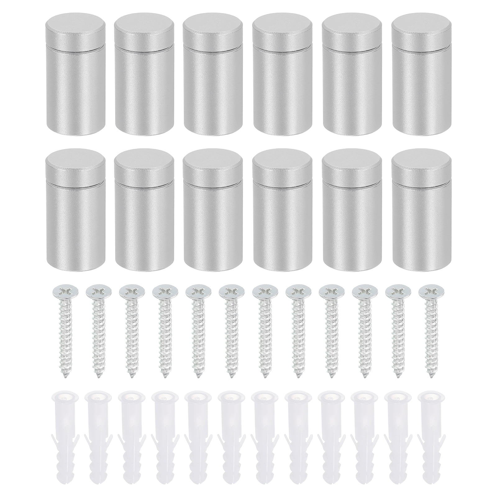 Uxcell 12 Pack Standoff Screws, 1/2" x 0.94" Aluminum Wall Standoff ...