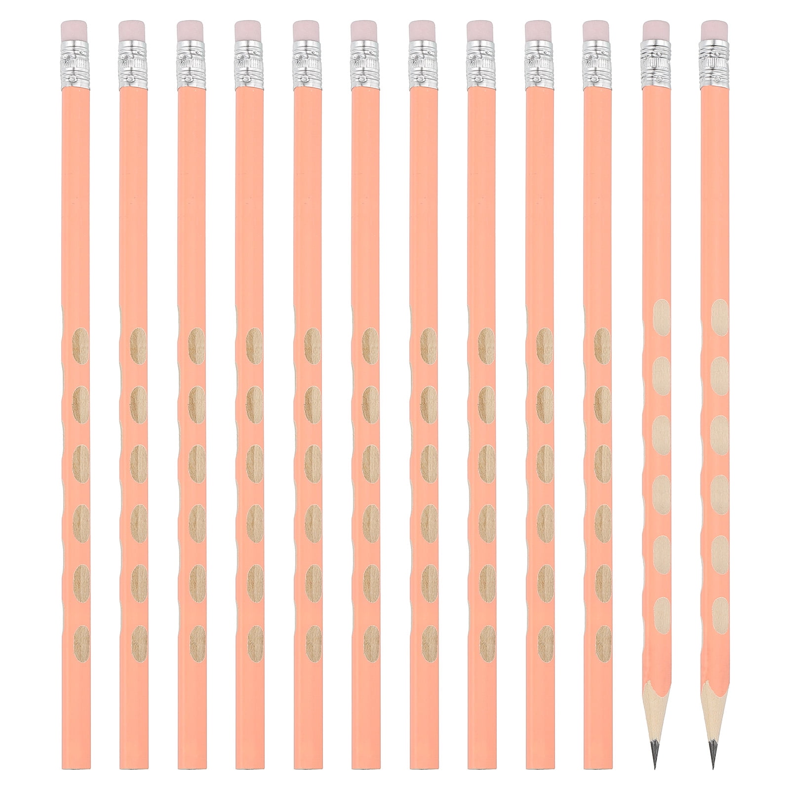 Uxcell 12 Pack Triangle Hole Design HB Graphite Pencil with Eraser ...
