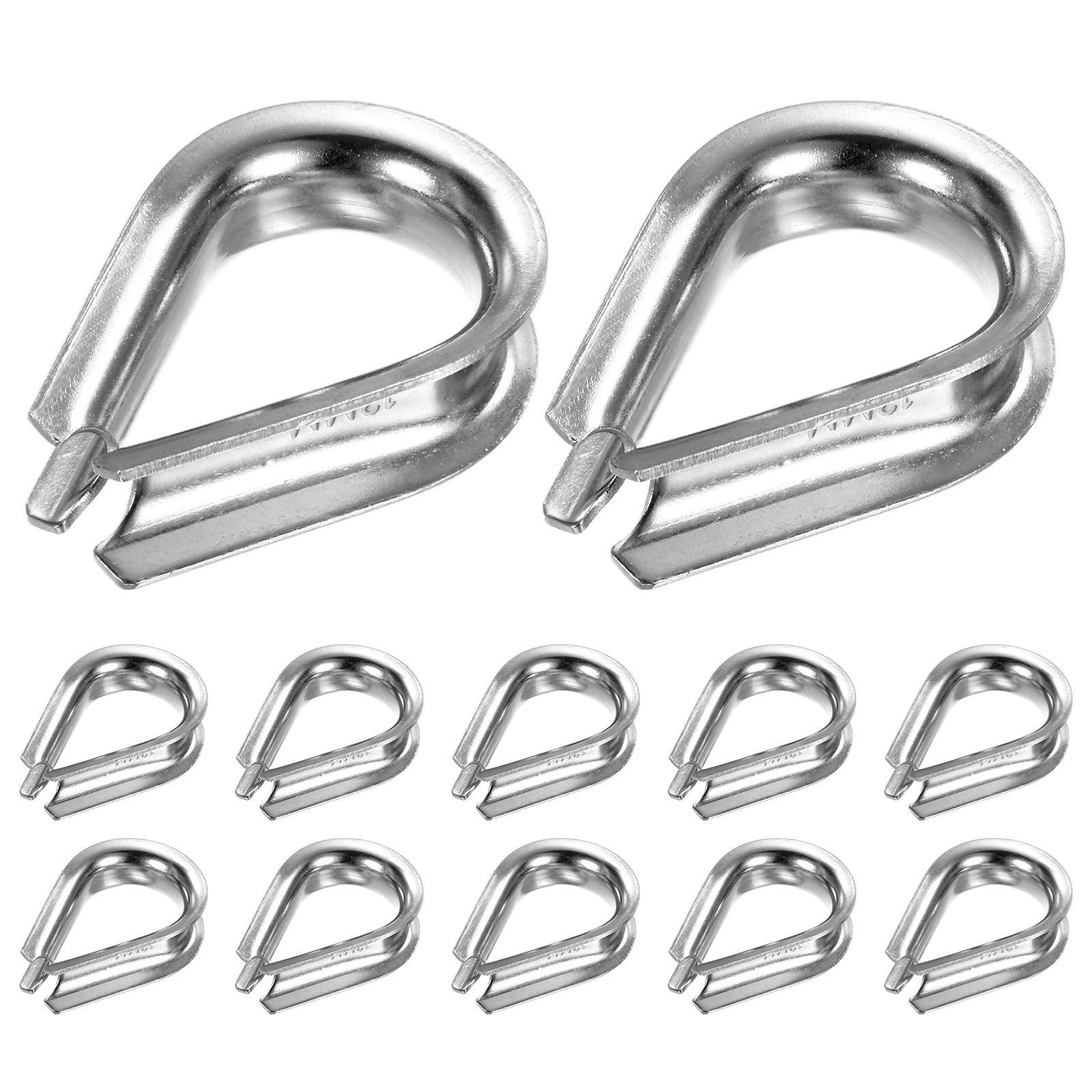 Uxcell 12-Pack Wire Rope Thimbles, M12 Stainless Steel 12mm Rope ...