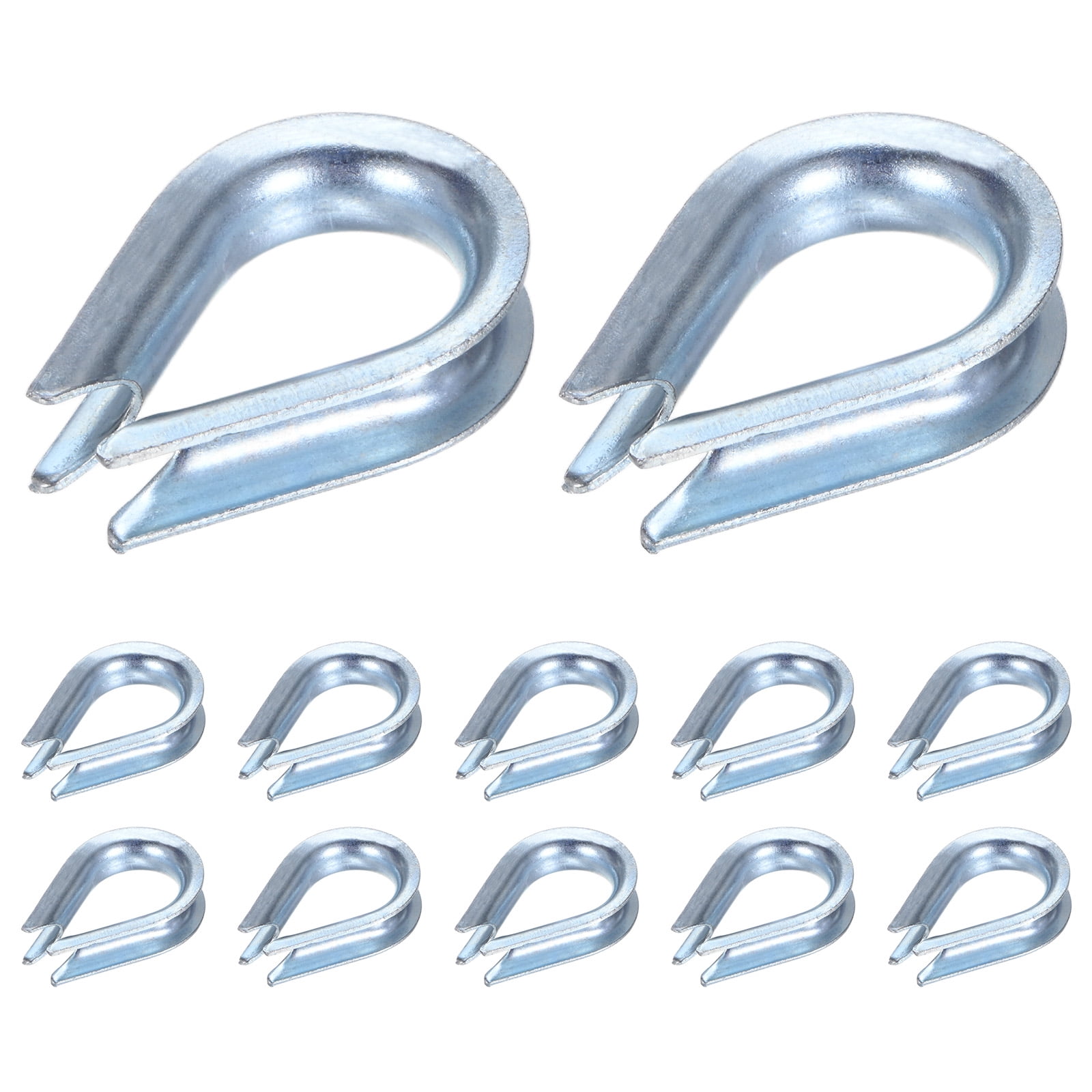Uxcell 12-Pack Wire Rope Thimbles, M5 Carbon Steel 5mm Rope Thimble ...