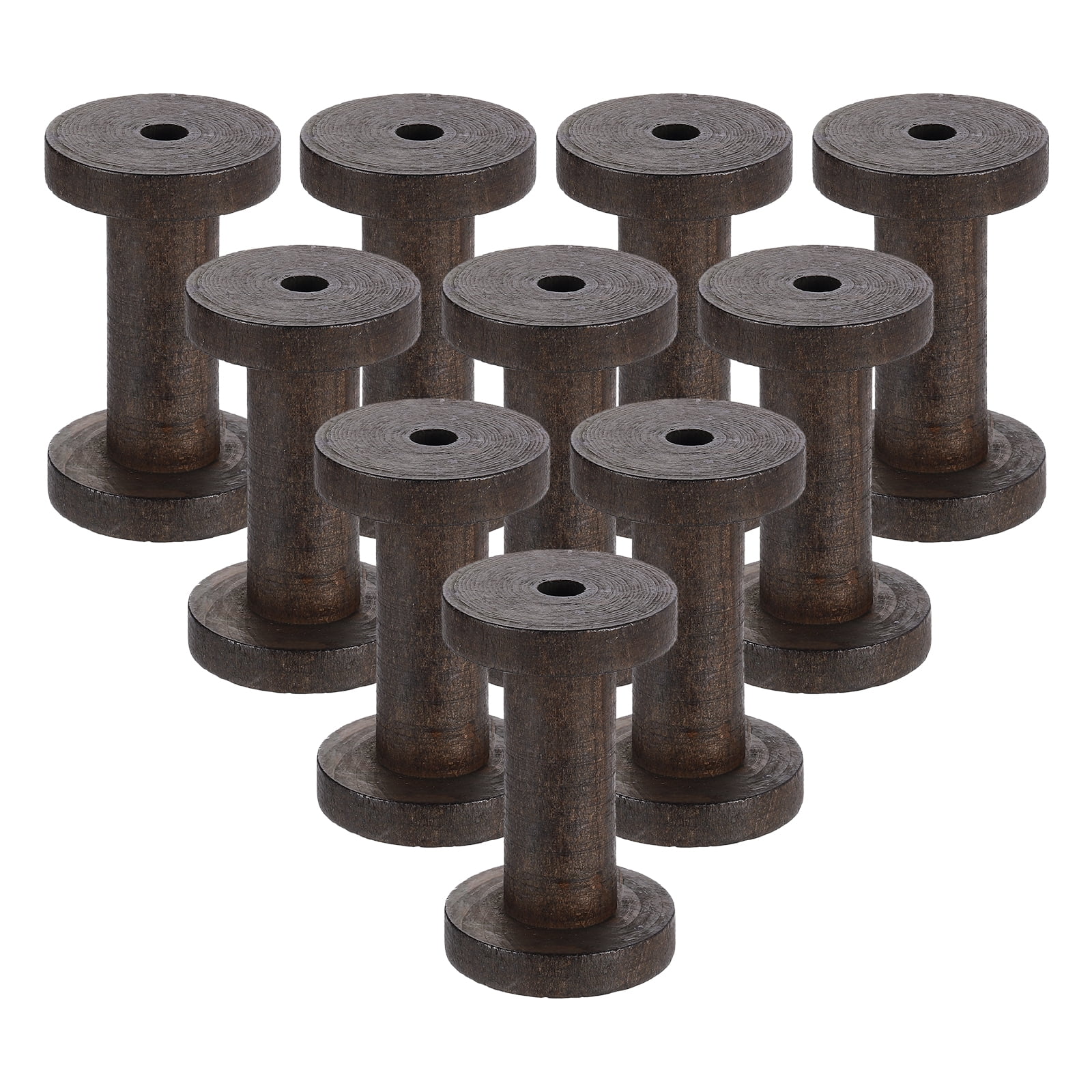 Uxcell 12 Pack Wooden Empty Spool, 2" x 3.1" Unfinished Wooden Spools ...