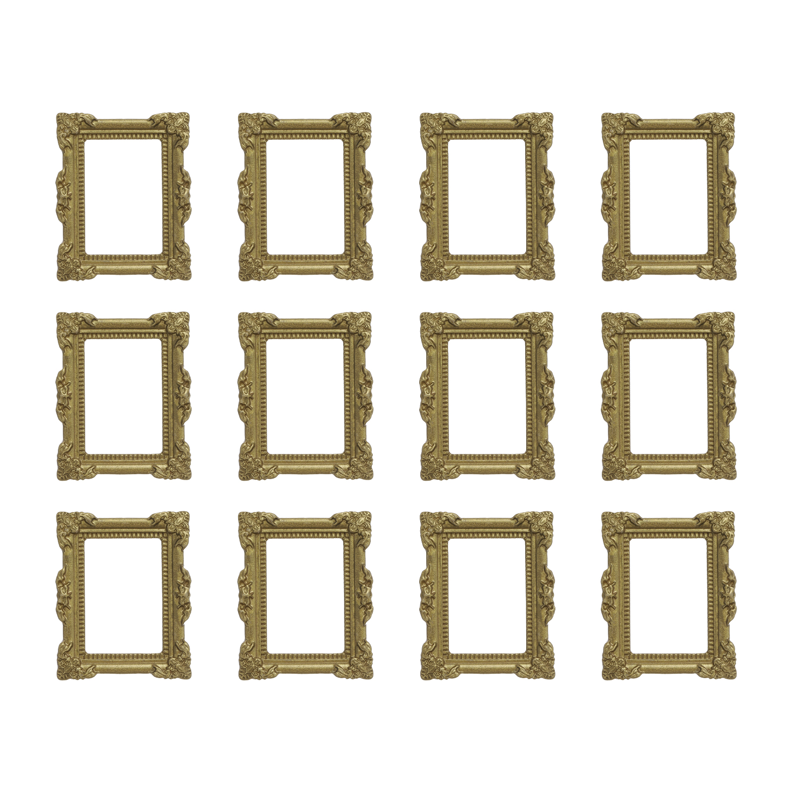 Uxcell 12 Packs Vintage Resin Picture Frame Rectangle Photo Frame for ...
