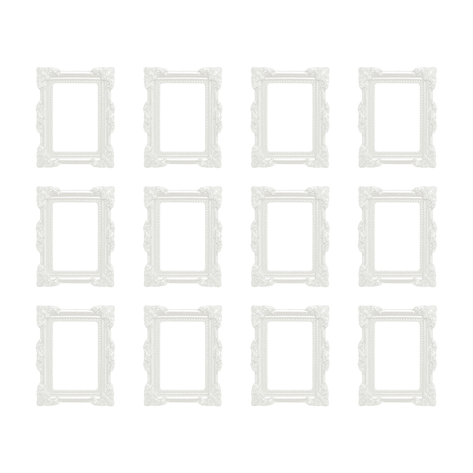 Uxcell 12 Packs Vintage Resin Picture Frame Rectangle Photo Frame for ...