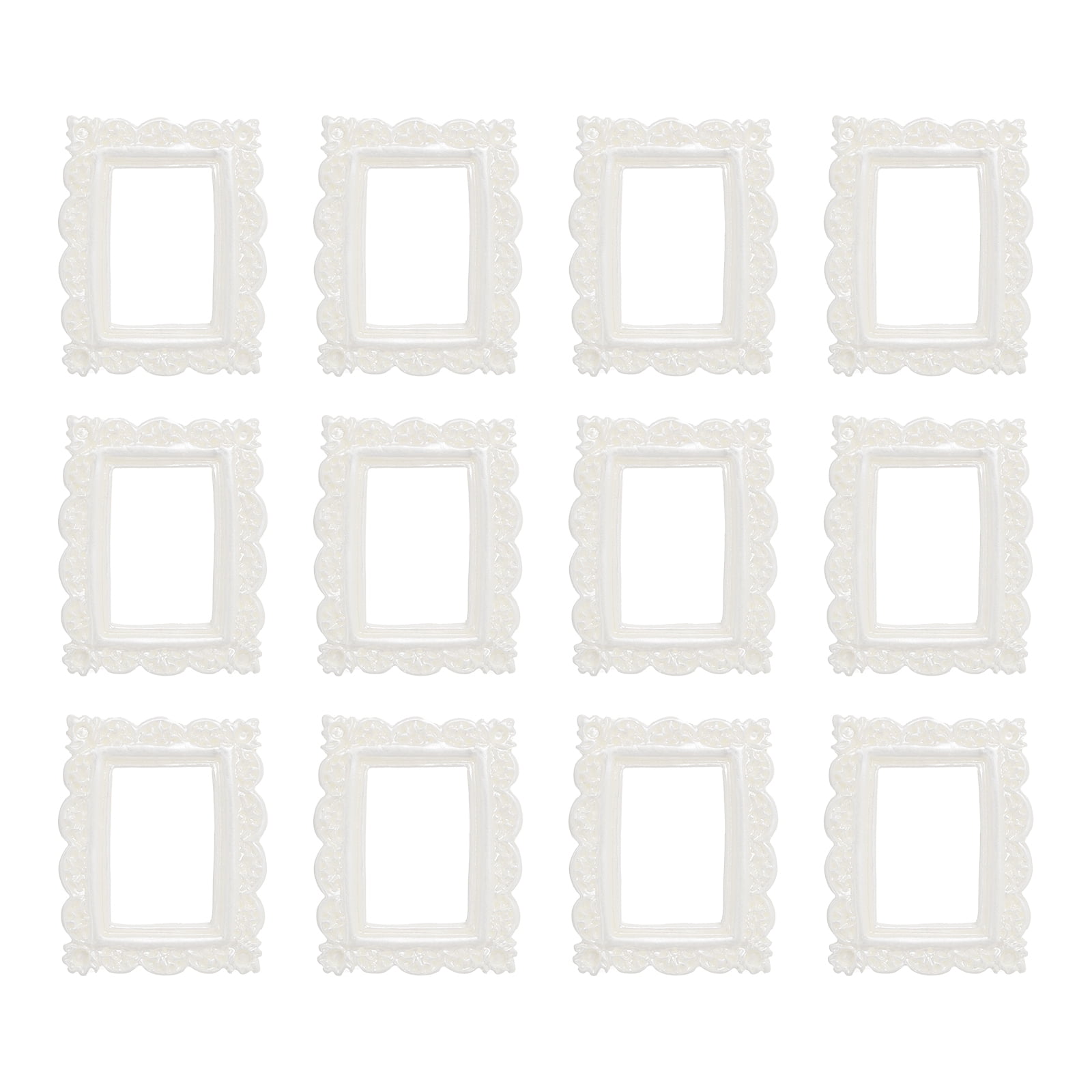 Uxcell 12 Packs Vintage Resin Picture Frame Small Rectangle Photo Frame ...