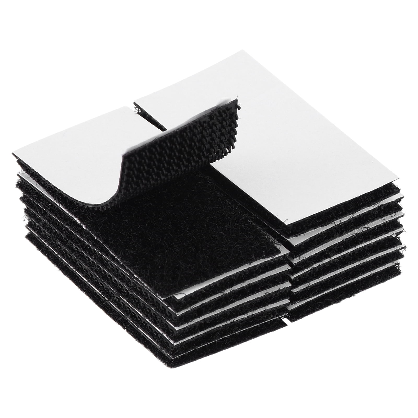 Uxcell 12 Pairs Adhesive Hook and Loop Strips Tape, 1.6x0.8inch Square ...