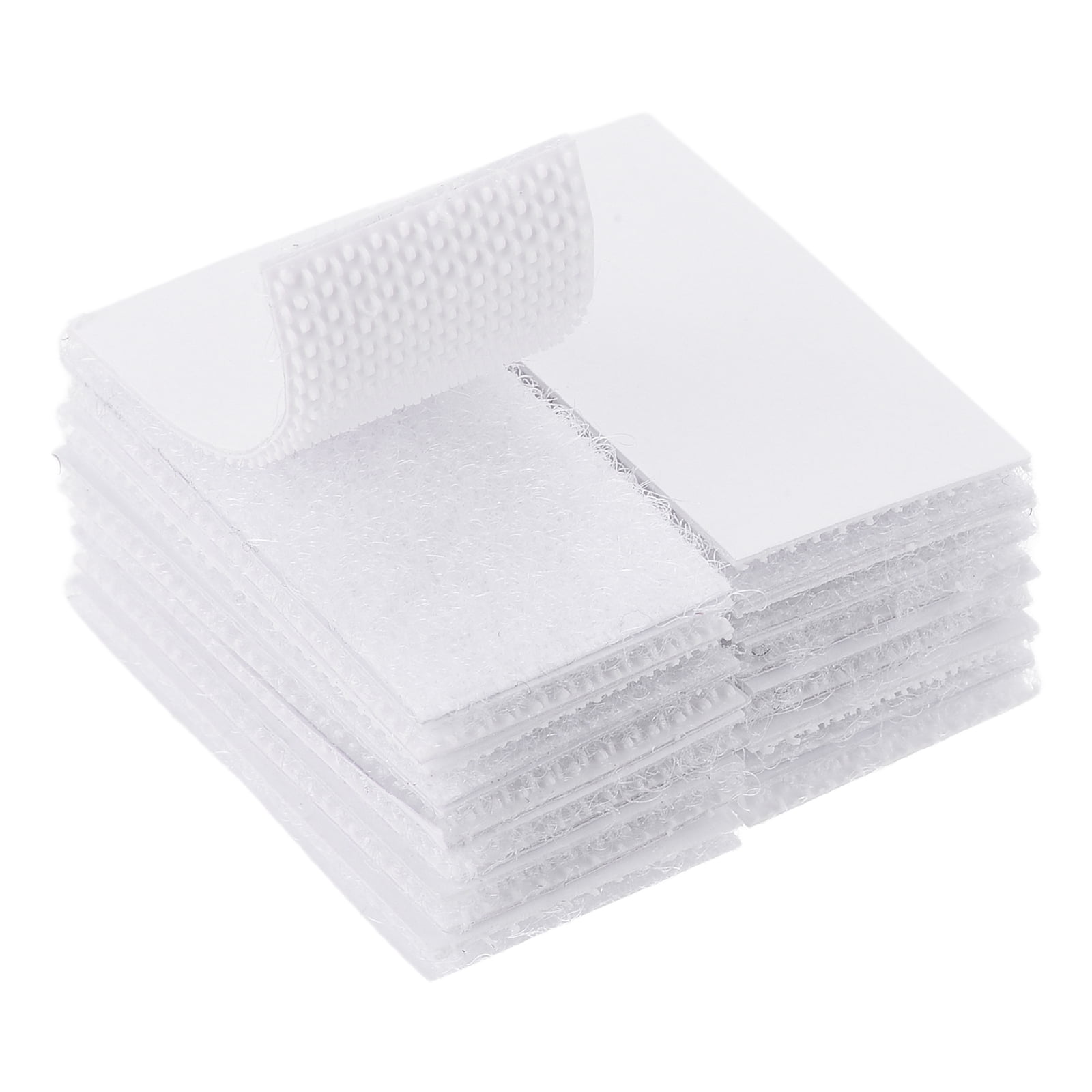Uxcell 12 Pairs Adhesive Hook and Loop Strips Tape, 1.6x0.8inch Square ...