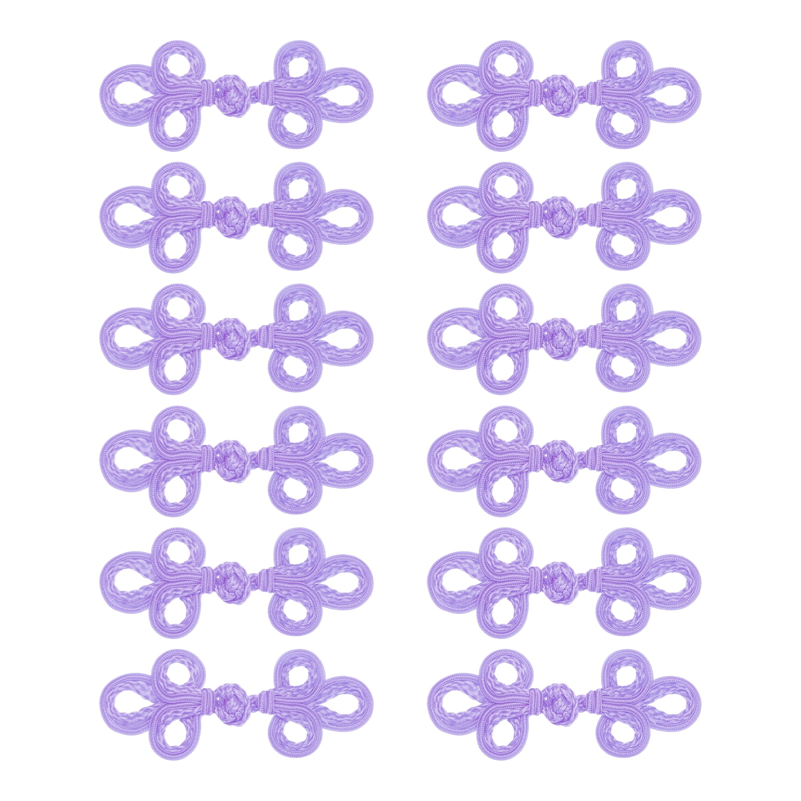 Uxcell 12 Pairs Chinese Knots Frog Buttons Light Purple Sewing Buttons ...