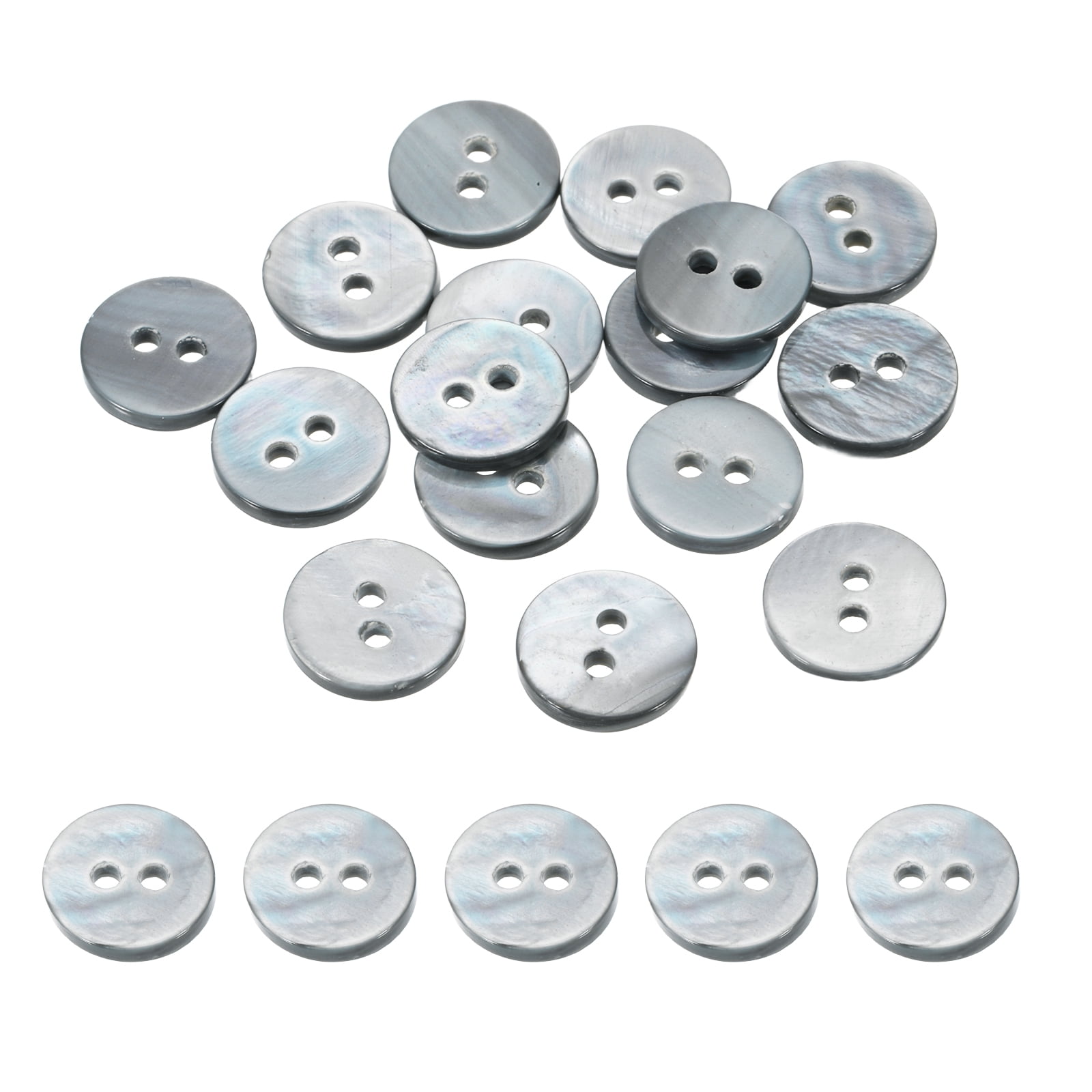 Uxcell 12 Pcs 11.5mm Mother of Pearl Buttons, 2 Holes MOP Natural Pearl ...