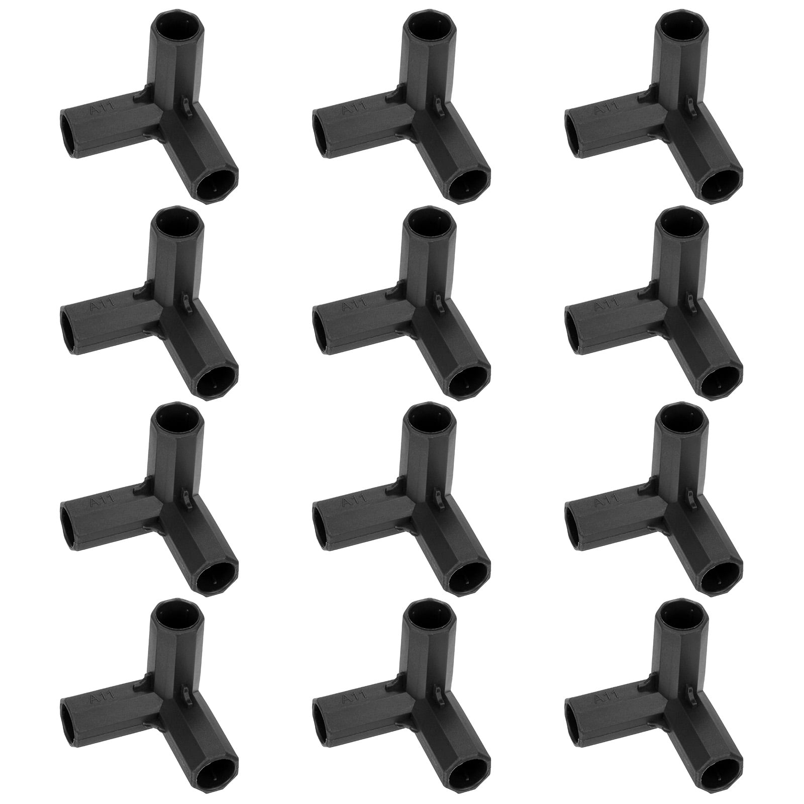 Uxcell 12 Pcs 11mm Greenhouse Frame Building Connectors, 3 Way Right ...