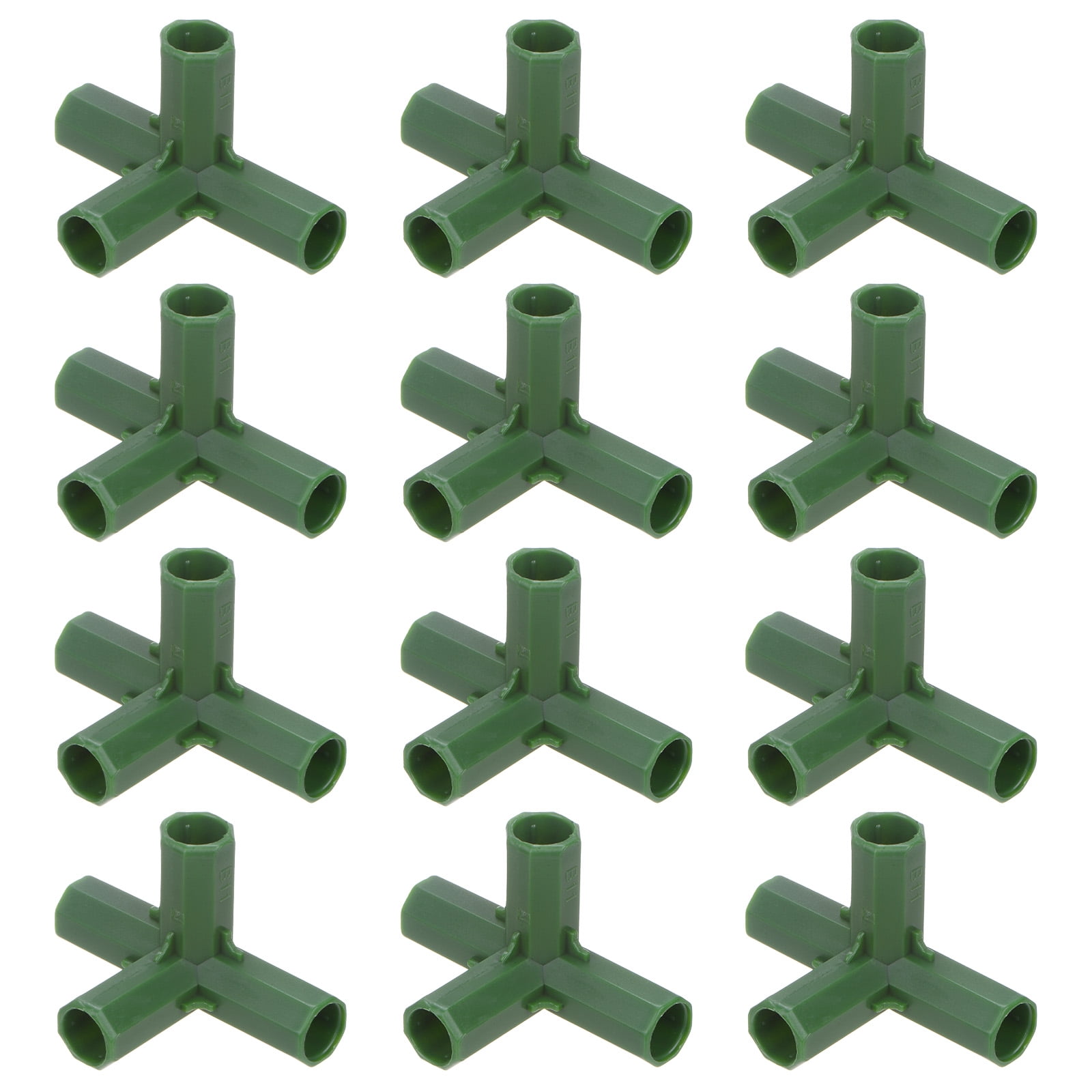 Uxcell 12 Pcs 11mm Greenhouse Frame Building Connectors, 4 Way Right ...