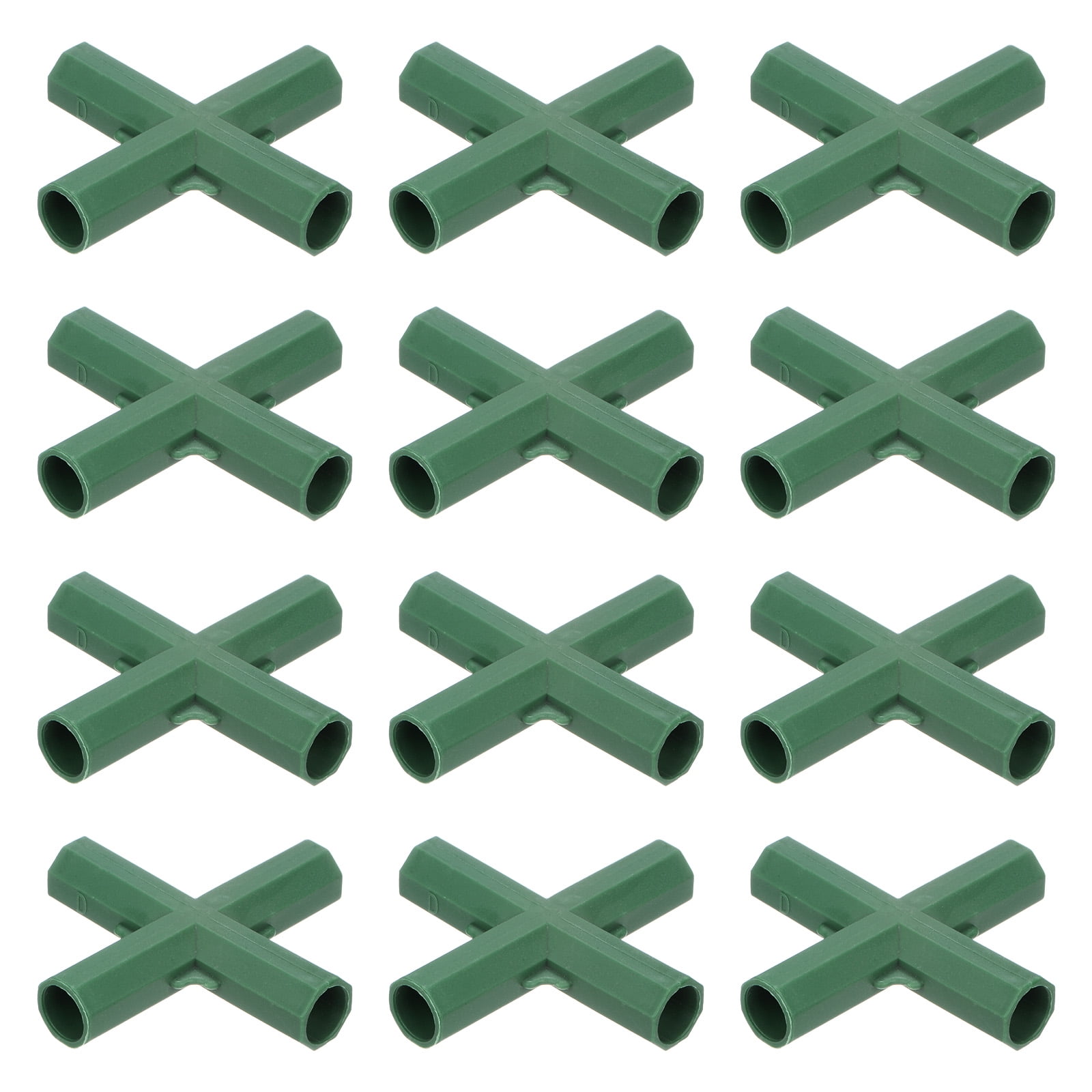 Uxcell 12 Pcs 16mm Greenhouse Frame Building Connectors, 4 Way Flat ...
