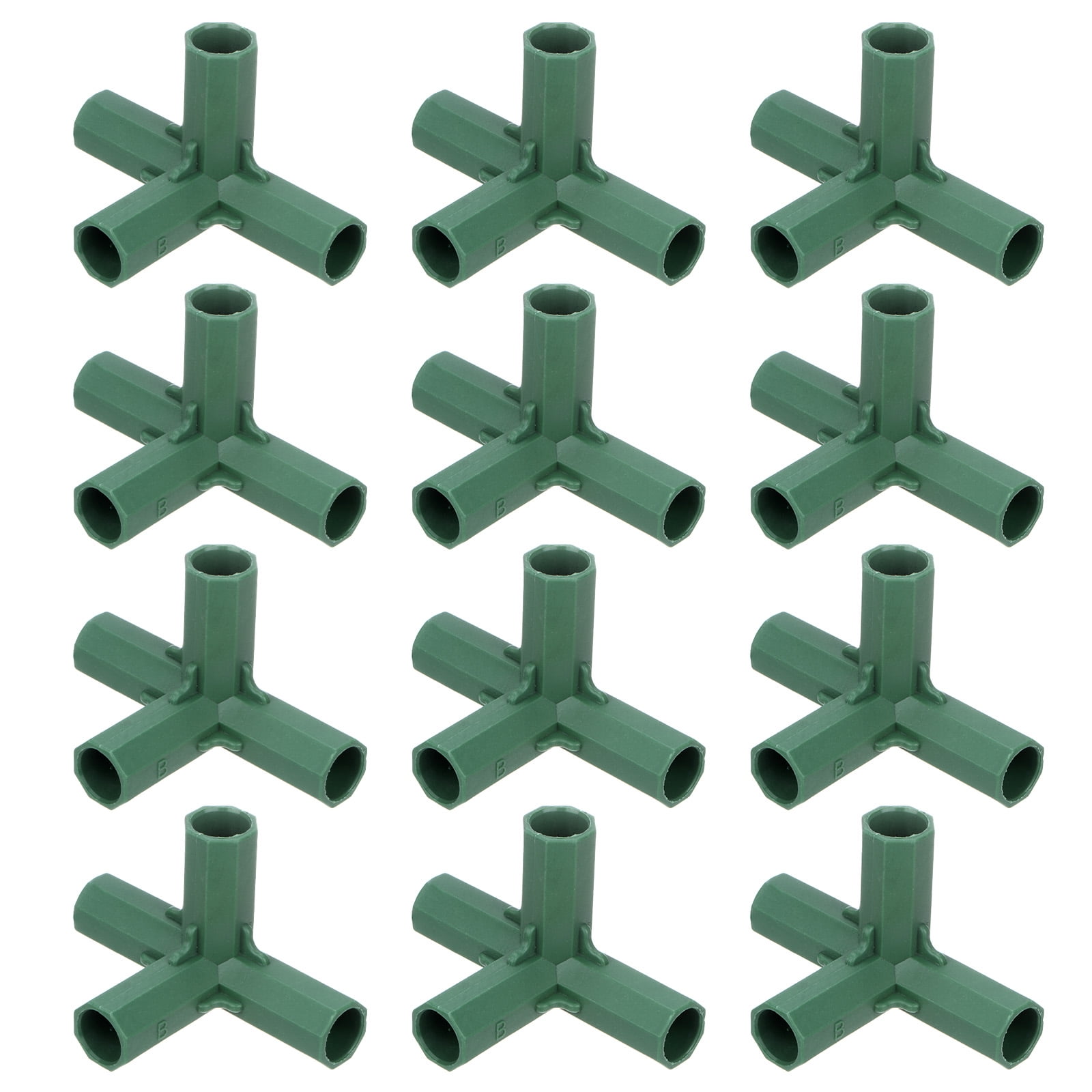 Uxcell 12 Pcs 16mm Greenhouse Frame Building Connectors, 4 Way Right ...