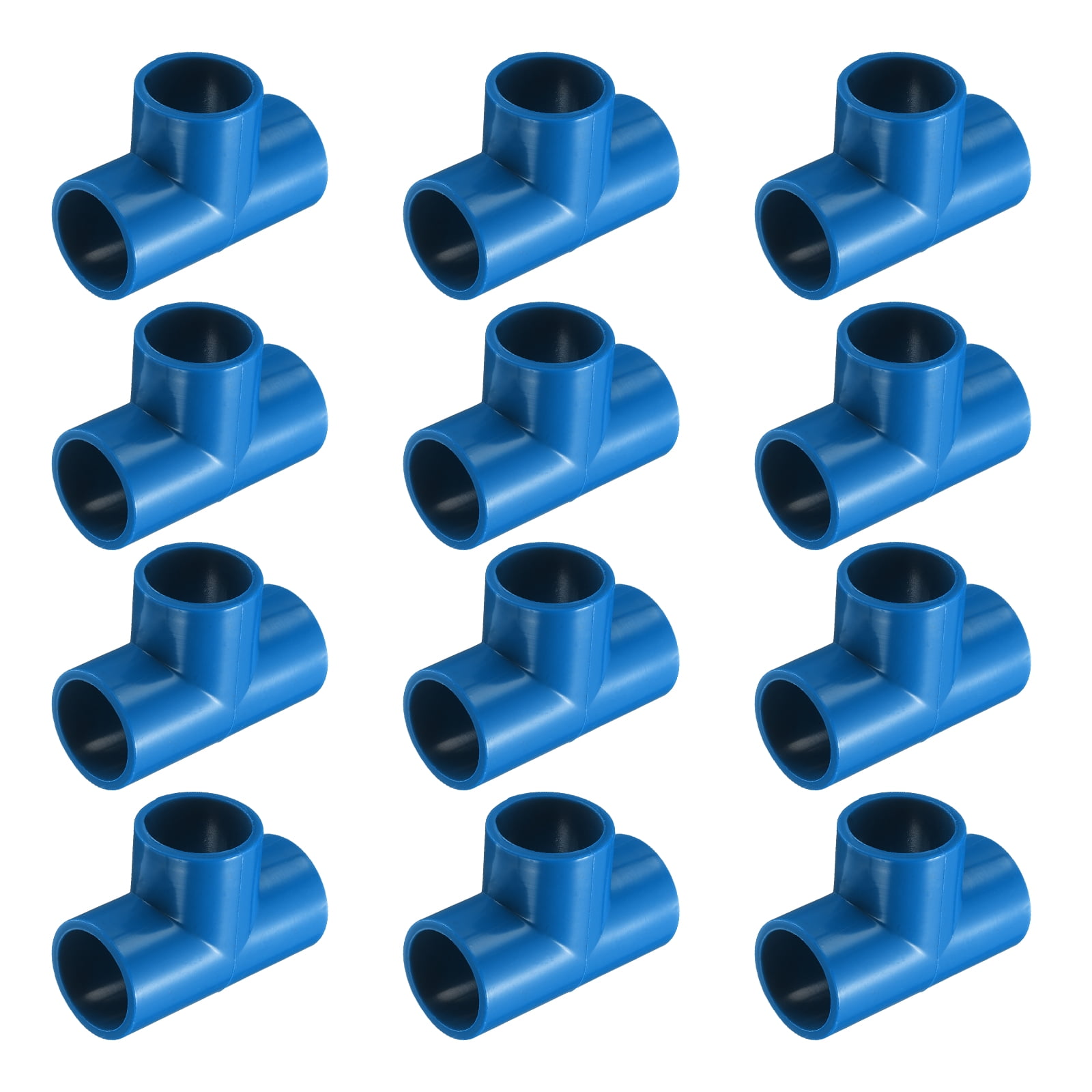 Uxcell 12Pcs 1/2" Tee 3 Way Pipe Fittings Connector, Furniture Build ...