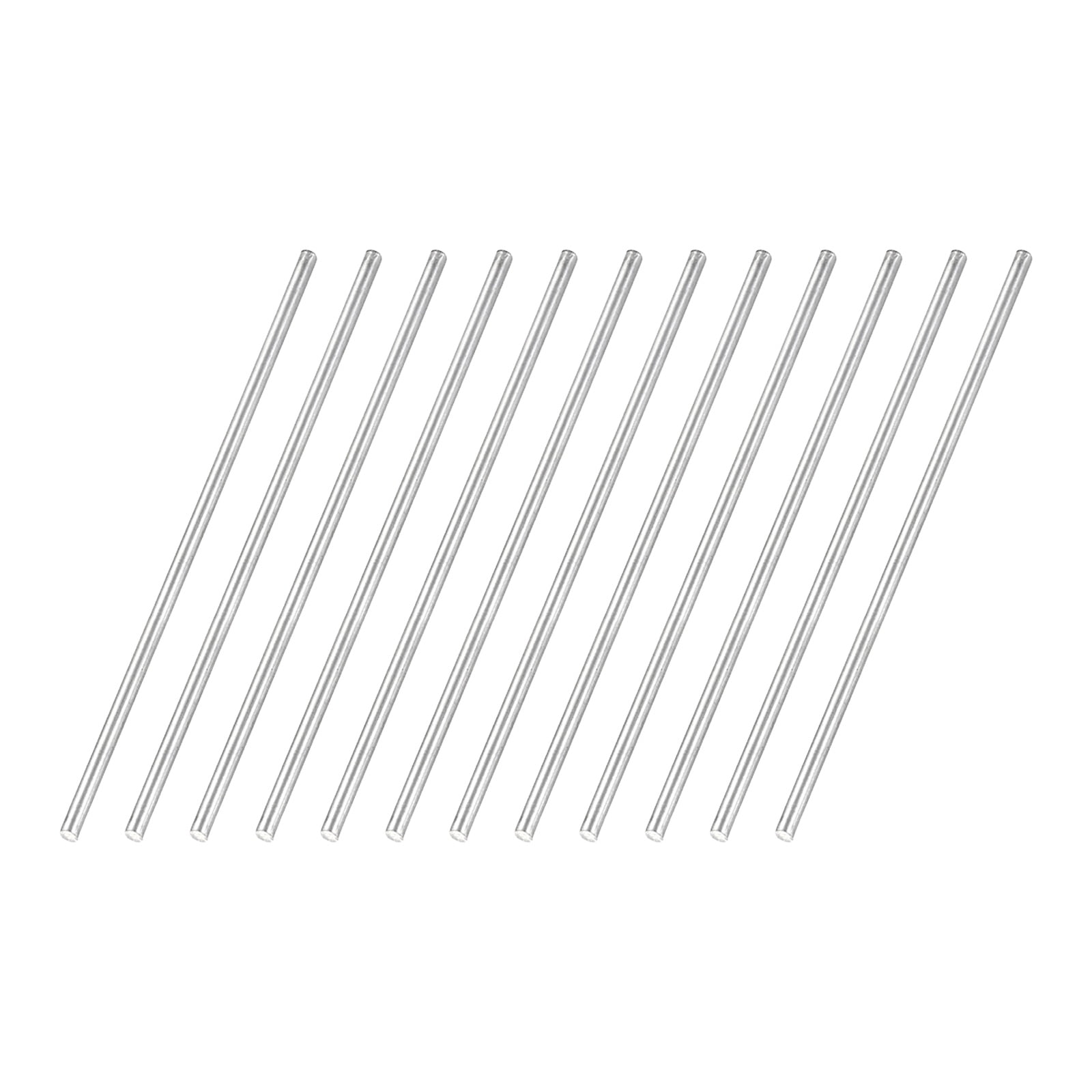 Uxcell 12 Pcs 304 Stainless Steel Round Rod, 1/16"(2mm) Diameter, 3 ...