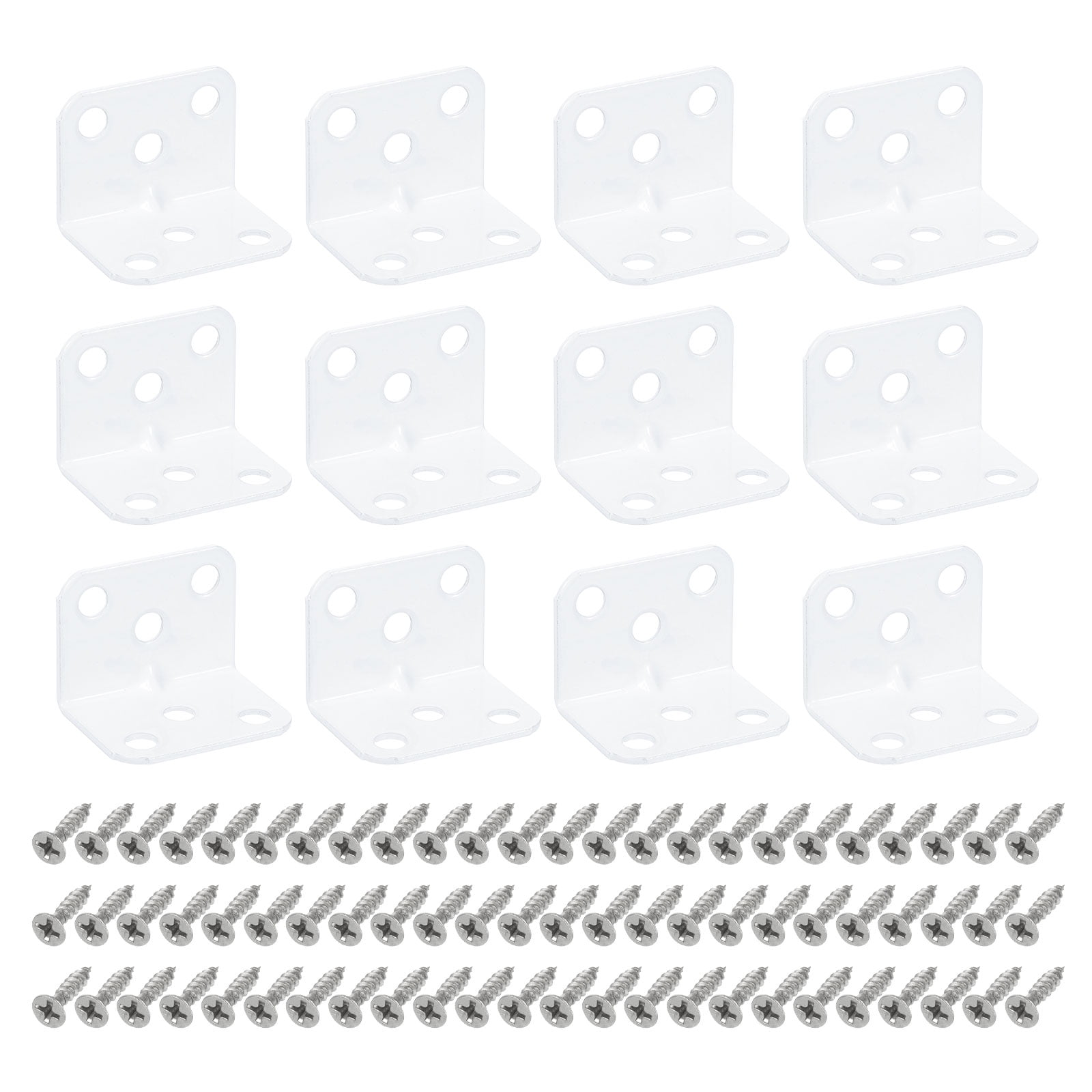 Uxcell 12 Pcs 90 Degree Right Angle Bracket, 25mm L Bracket Corner ...