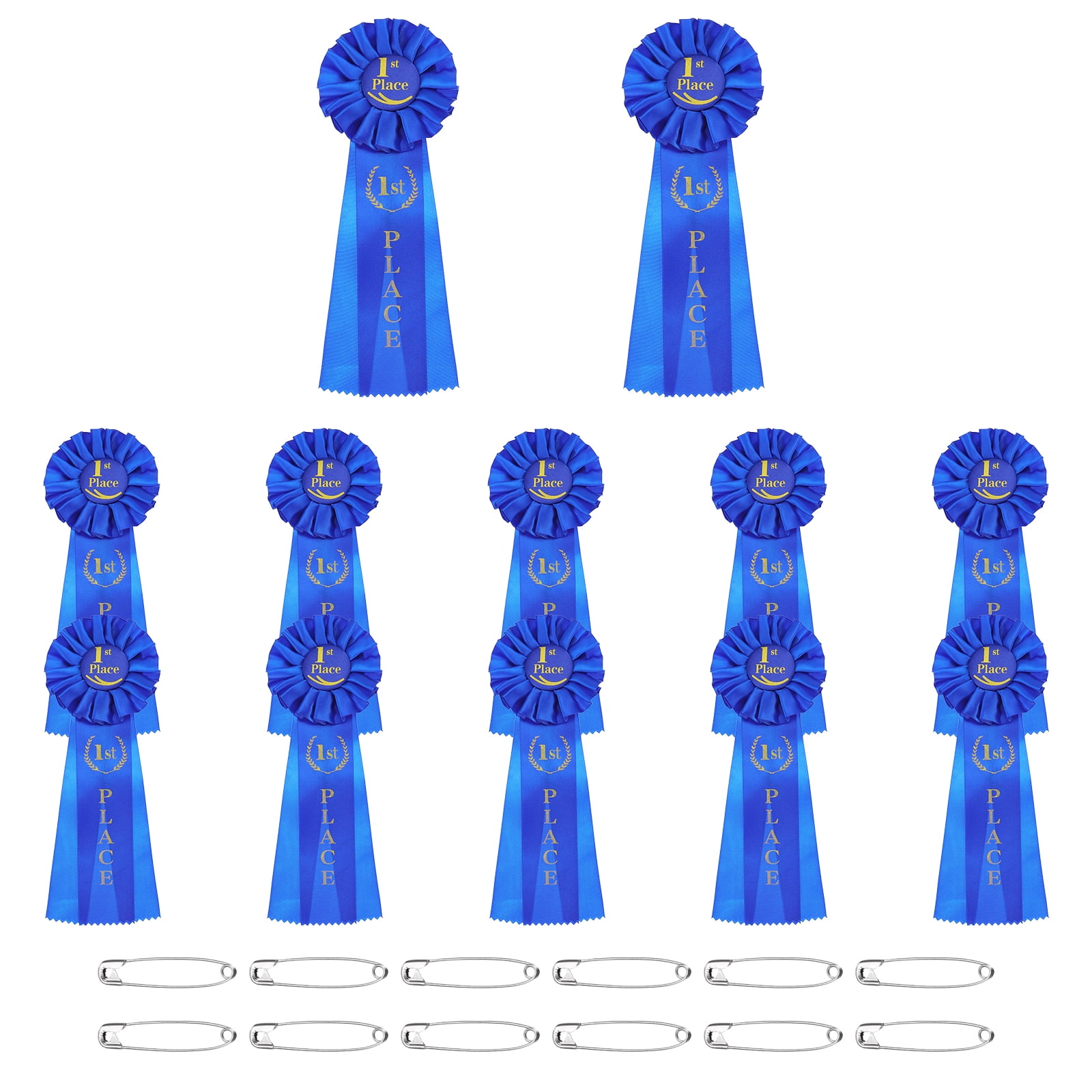 Uxcell 12 Pcs Award Ribbons, 1st Place Winner Recognition Ribbon for ...